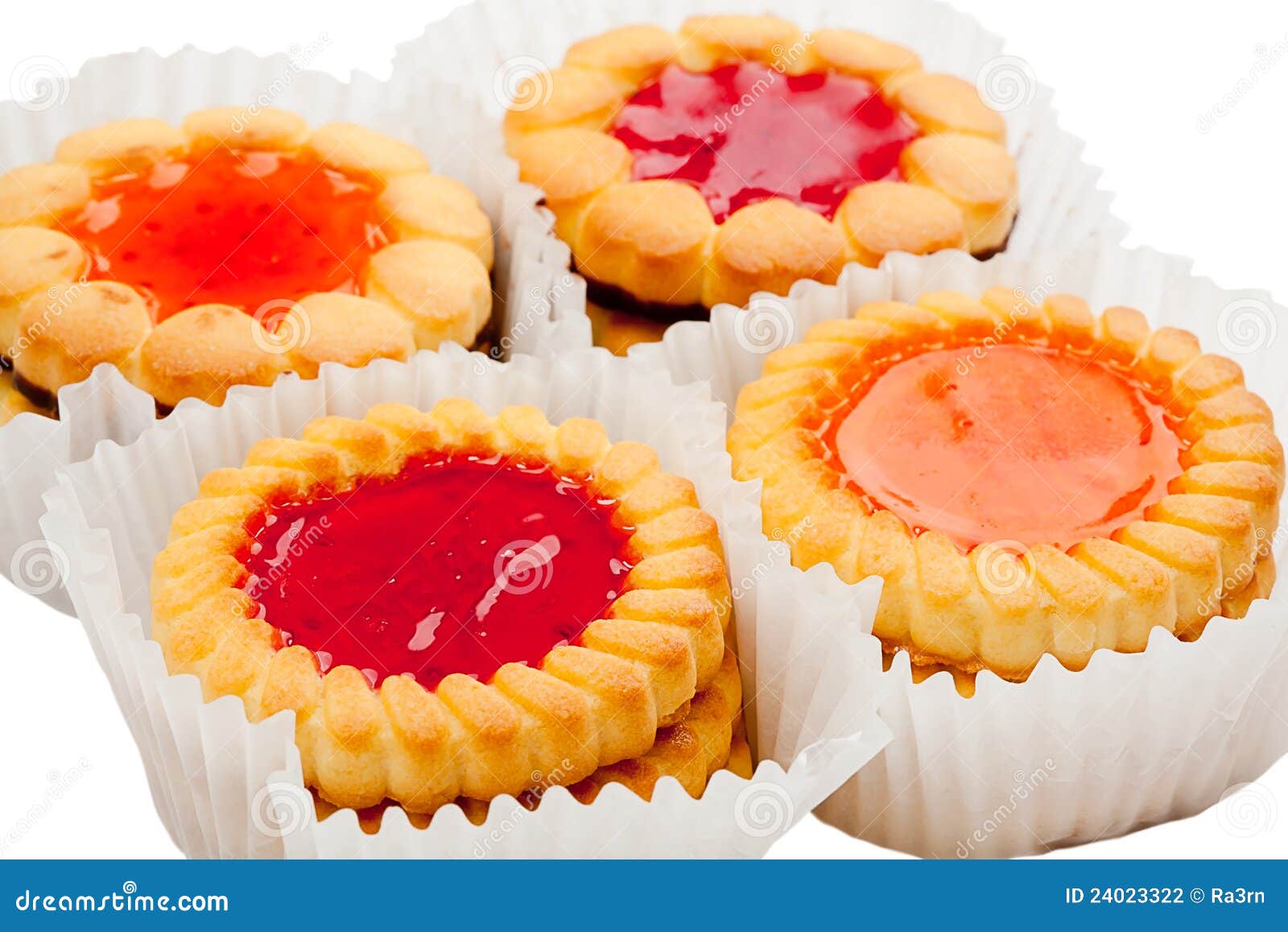 Bolinhos Redondos No Branco Foto de Stock - Imagem de pastelaria, doce ...