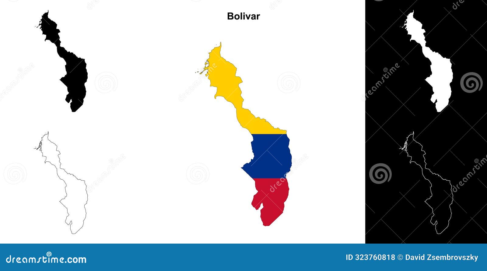Bolivar Outline Map Cartoon Vector | CartoonDealer.com #361719689