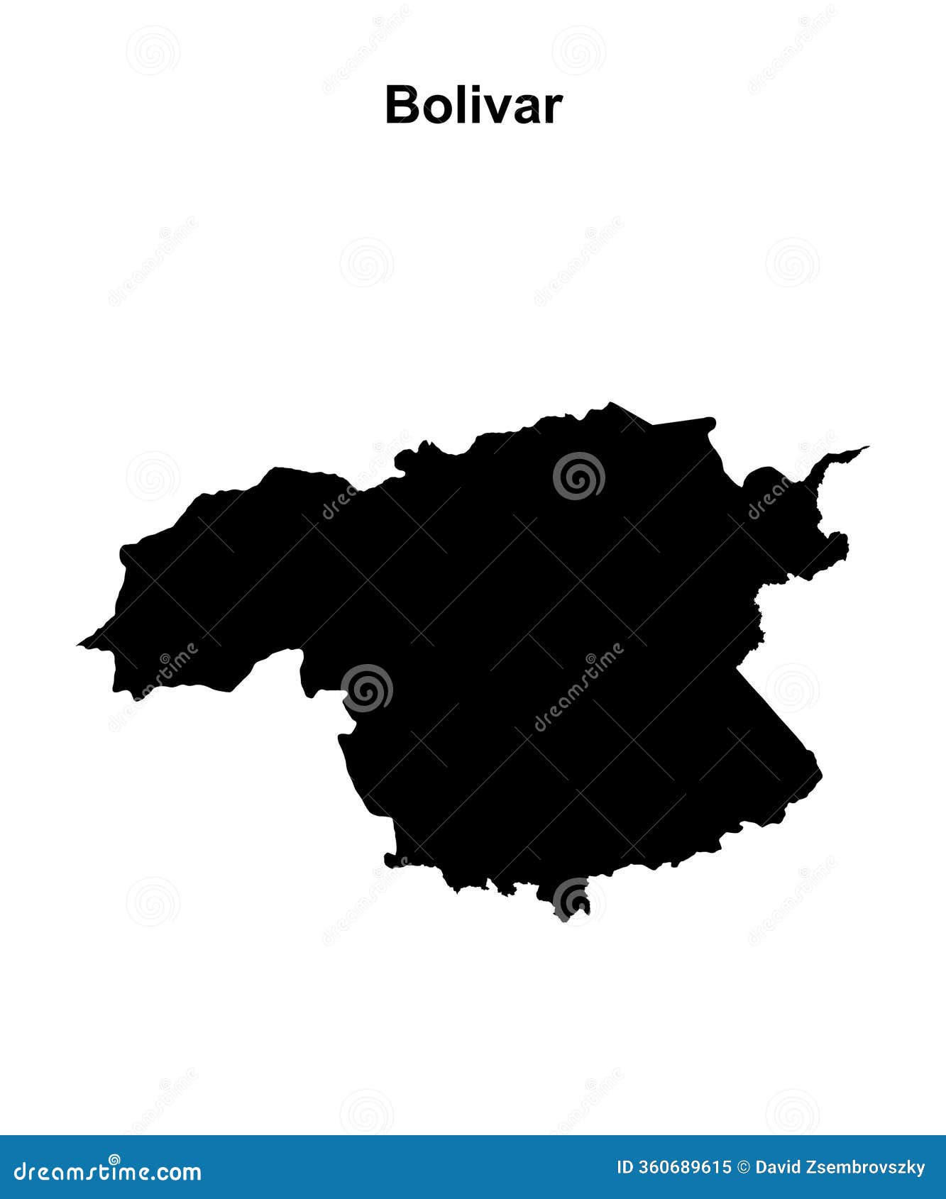 Bolivar Outline Map Cartoon Vector | CartoonDealer.com #361719689