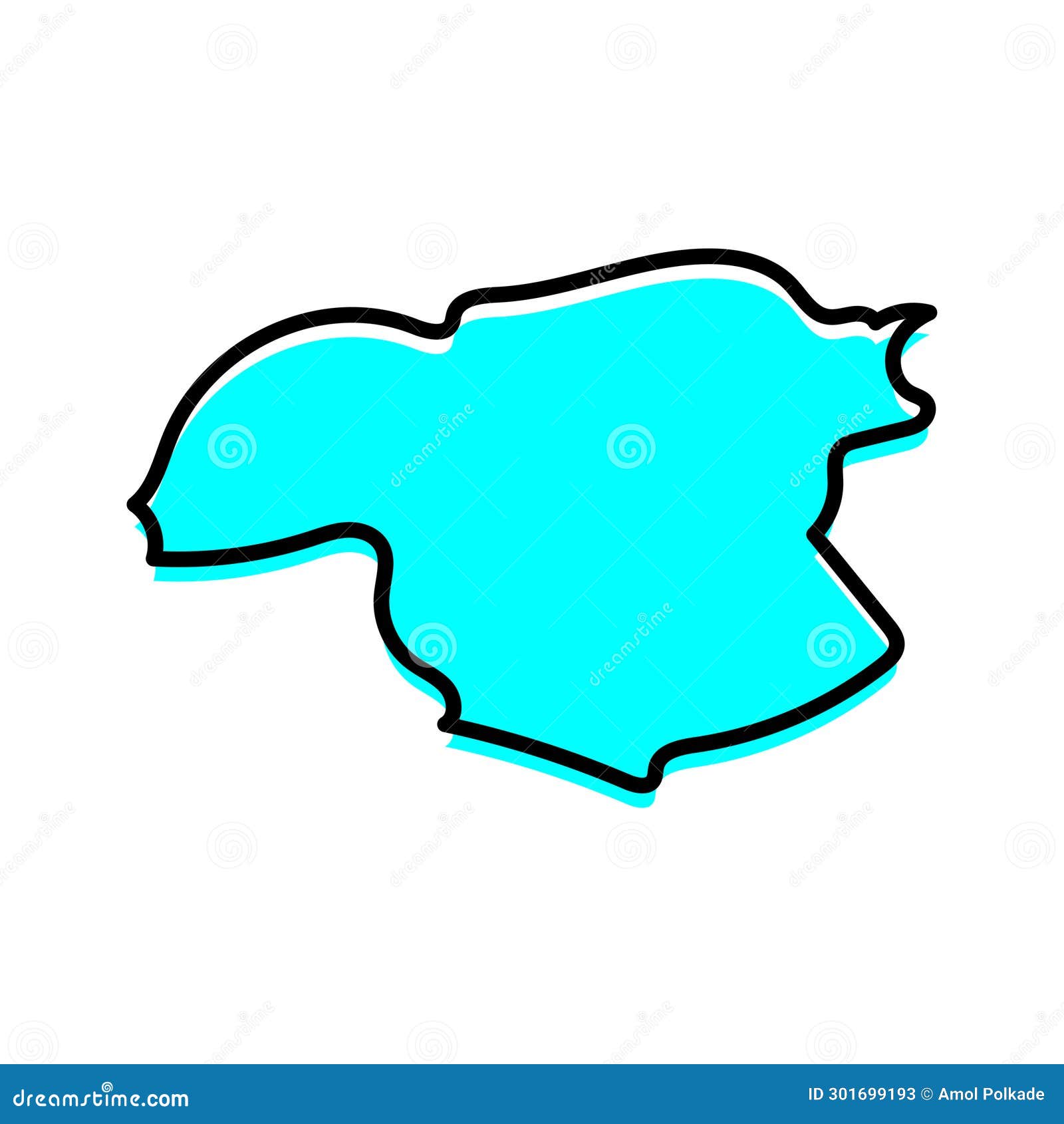 Bolivar State of Venezuela Vector Map Design Stock Illustration ...