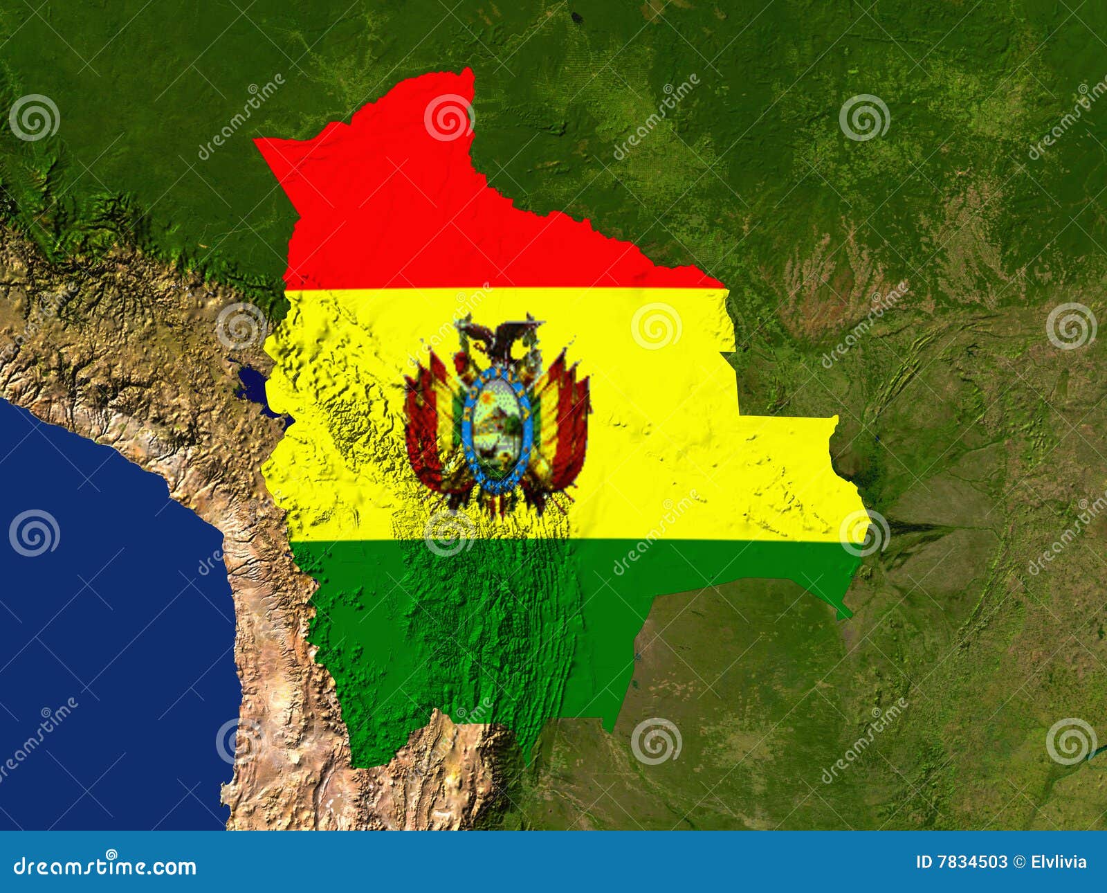Bolivia stock illustration. Illustration of continents - 7834503
