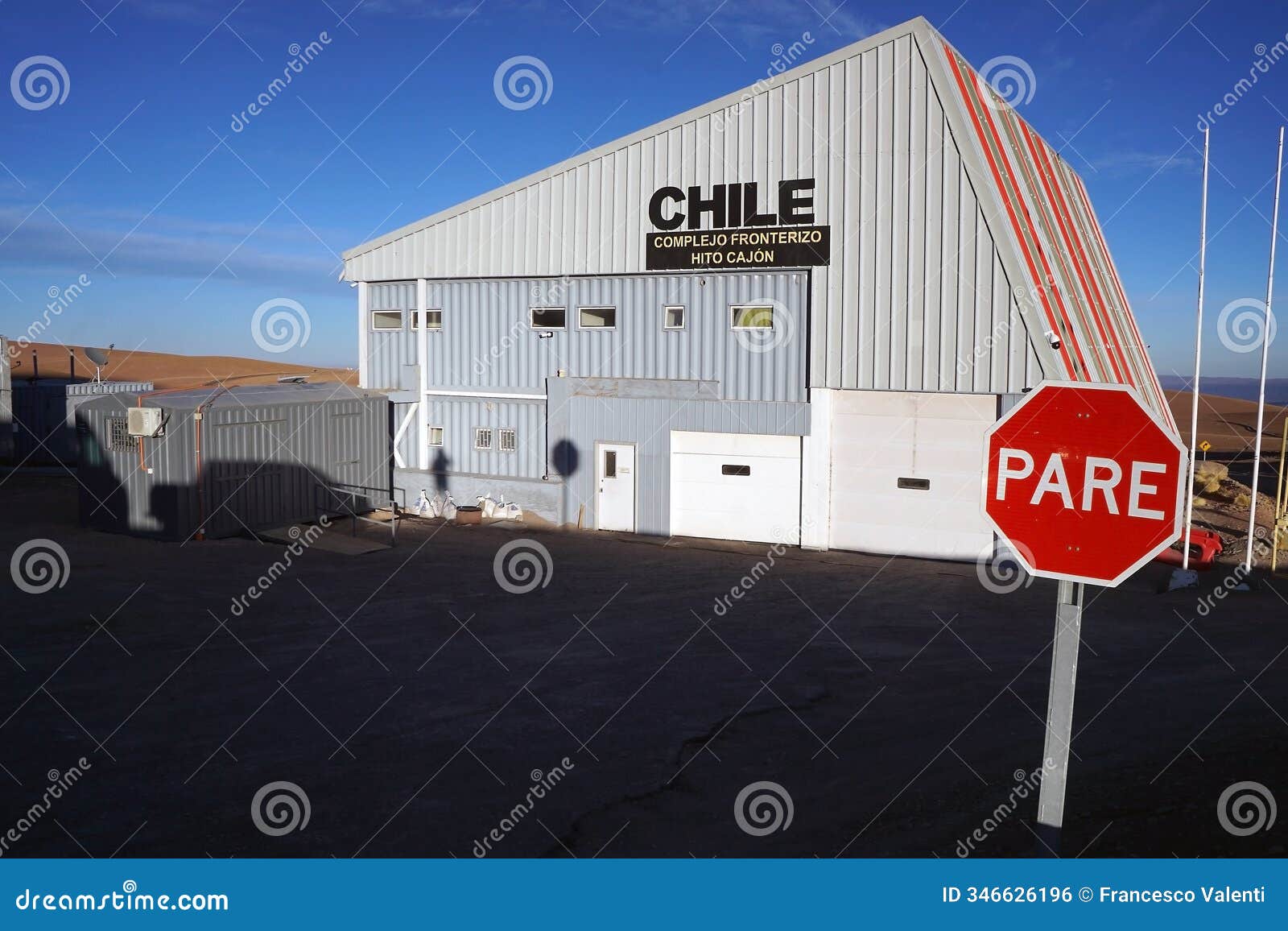 Bolivia-Chile Border Checkpoint in the Andes - Paso Hito Border, Aduana ...