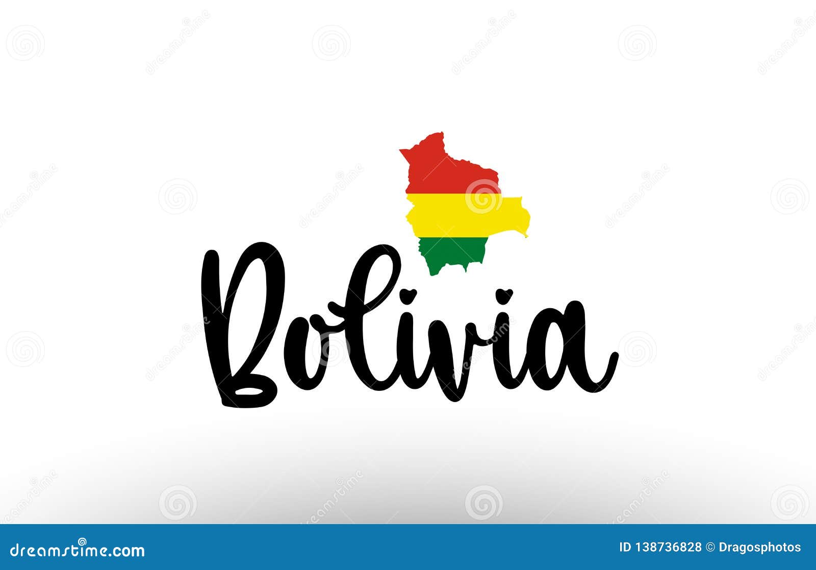 Bolivia Country Big Text with Flag Inside Map Concept Logo Stock Vector ...