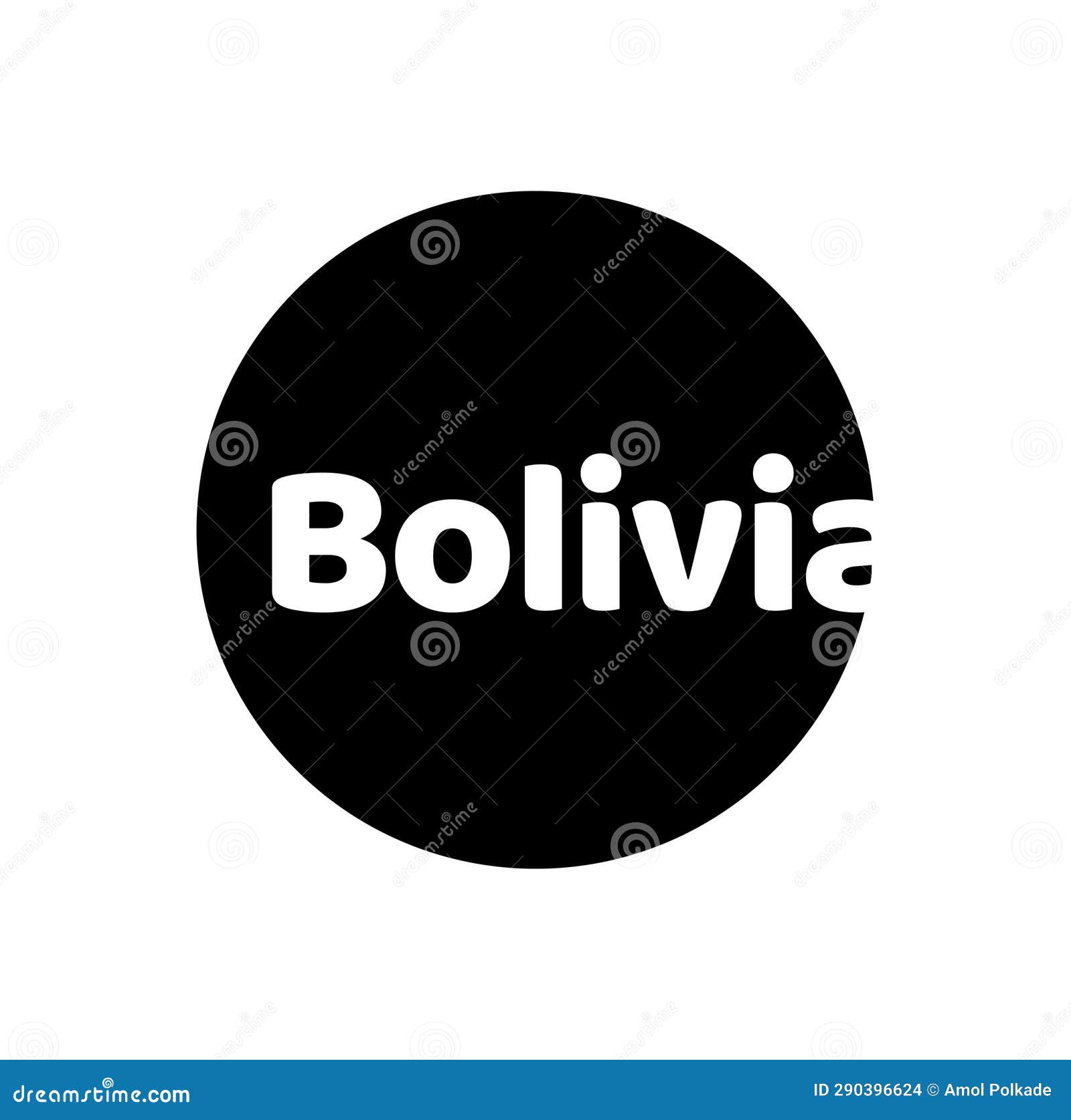 Bolivia Country Name Vector Lettering Stock Illustration - Illustration ...