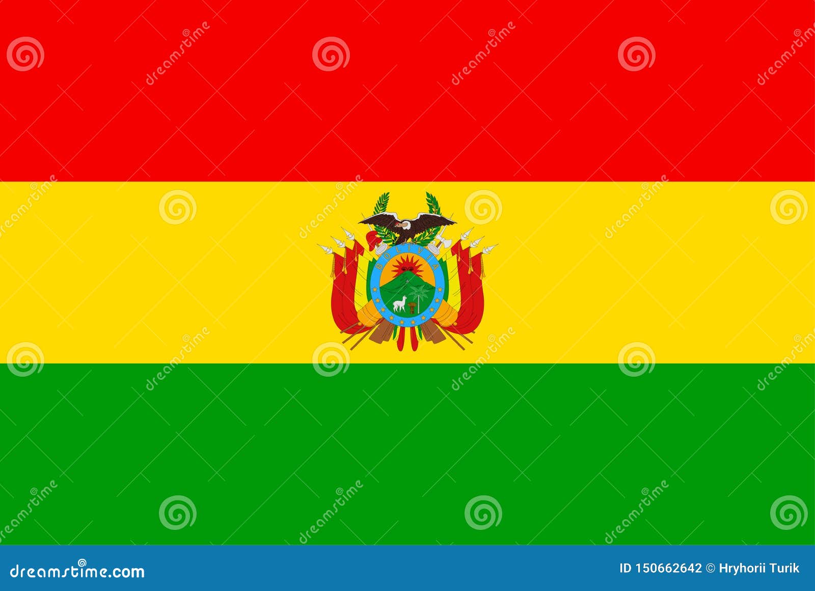 Bolivia Flag. Sovereign State Flag of Bolivia Stock Illustration ...