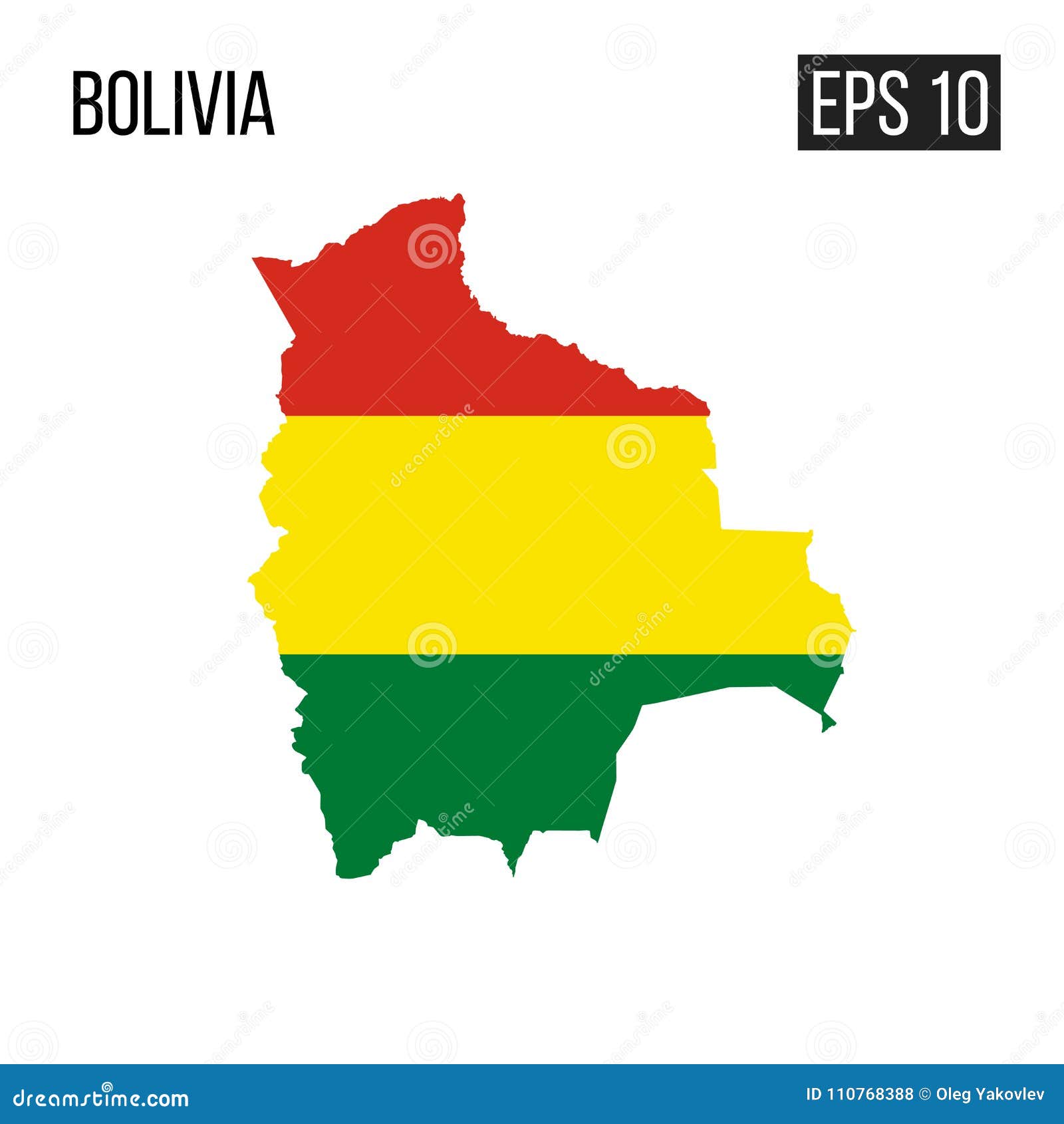 Map with flag stock vector. Illustration of bolivia - 110768388