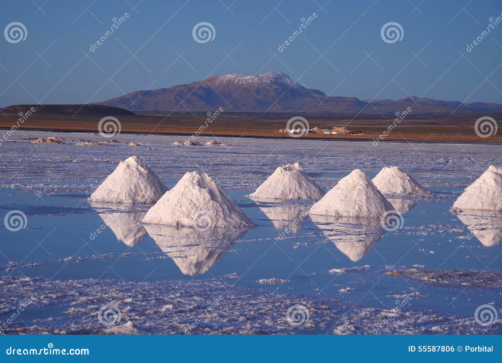 Bolivia salt pile stock photo. Image of desert, south - 55587806
