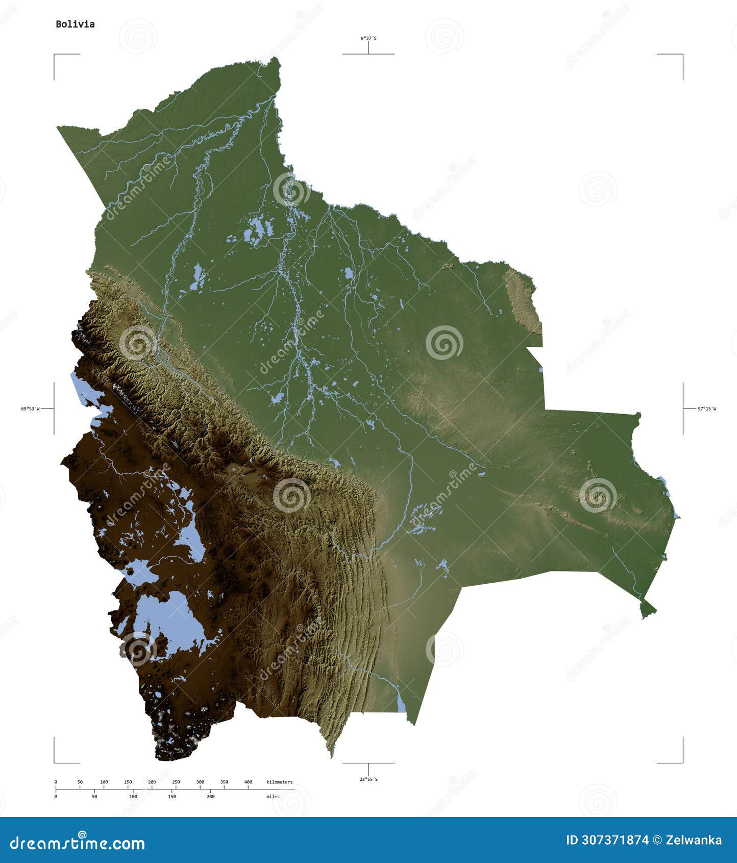 Bolivia Shape on White. Pale Stock Illustration - Illustration of ...
