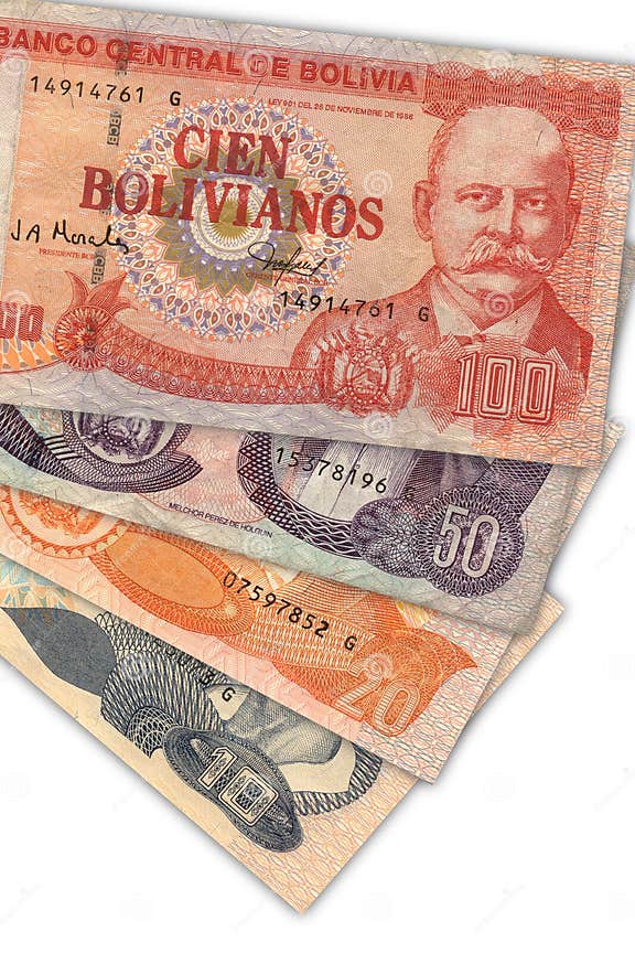 Bolivian Currency stock image. Image of purple, twenty - 1976091