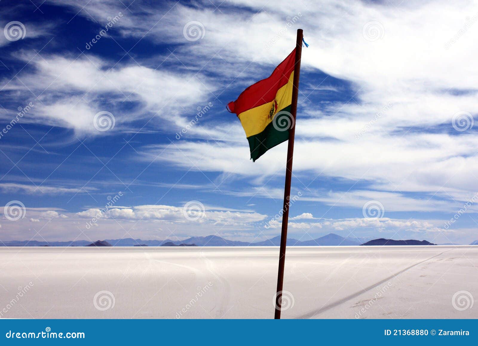 Bolivian flag stock photo. Image of uyuni, flag, clouds - 21368880