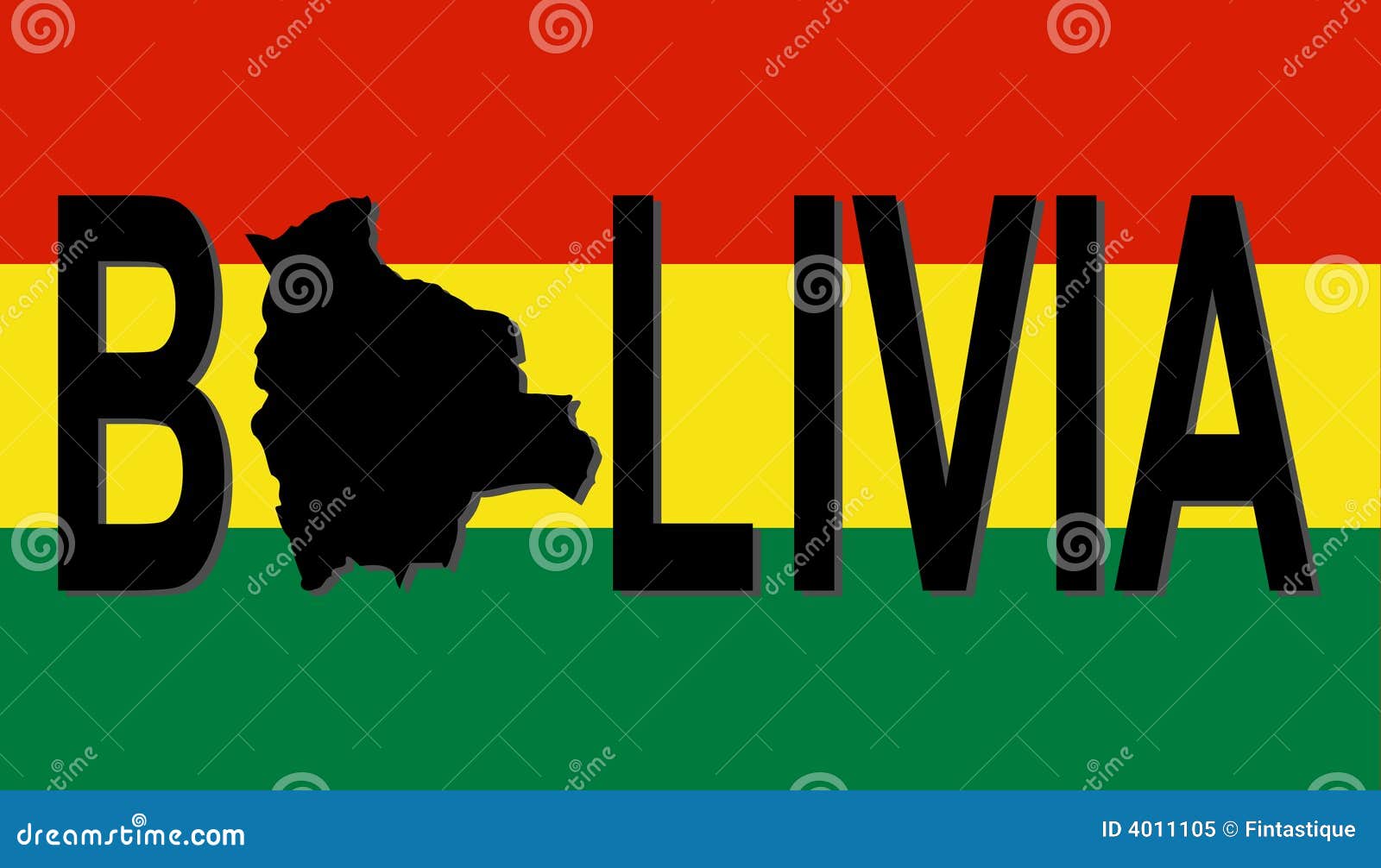 Bolivien-Text mit Karte vektor abbildung. Illustration von symbol - 4011105