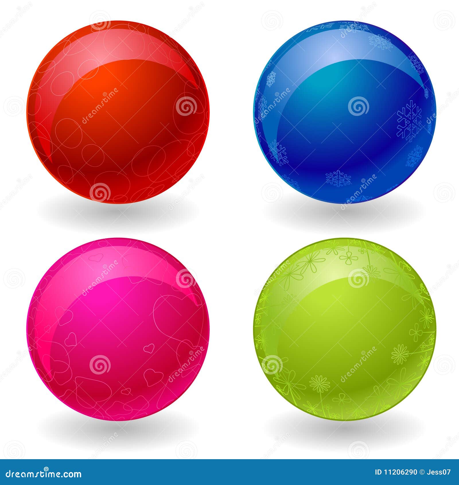 Bollar 3d 4 color vektorn vektor illustrationer. Illustration av pekare ...