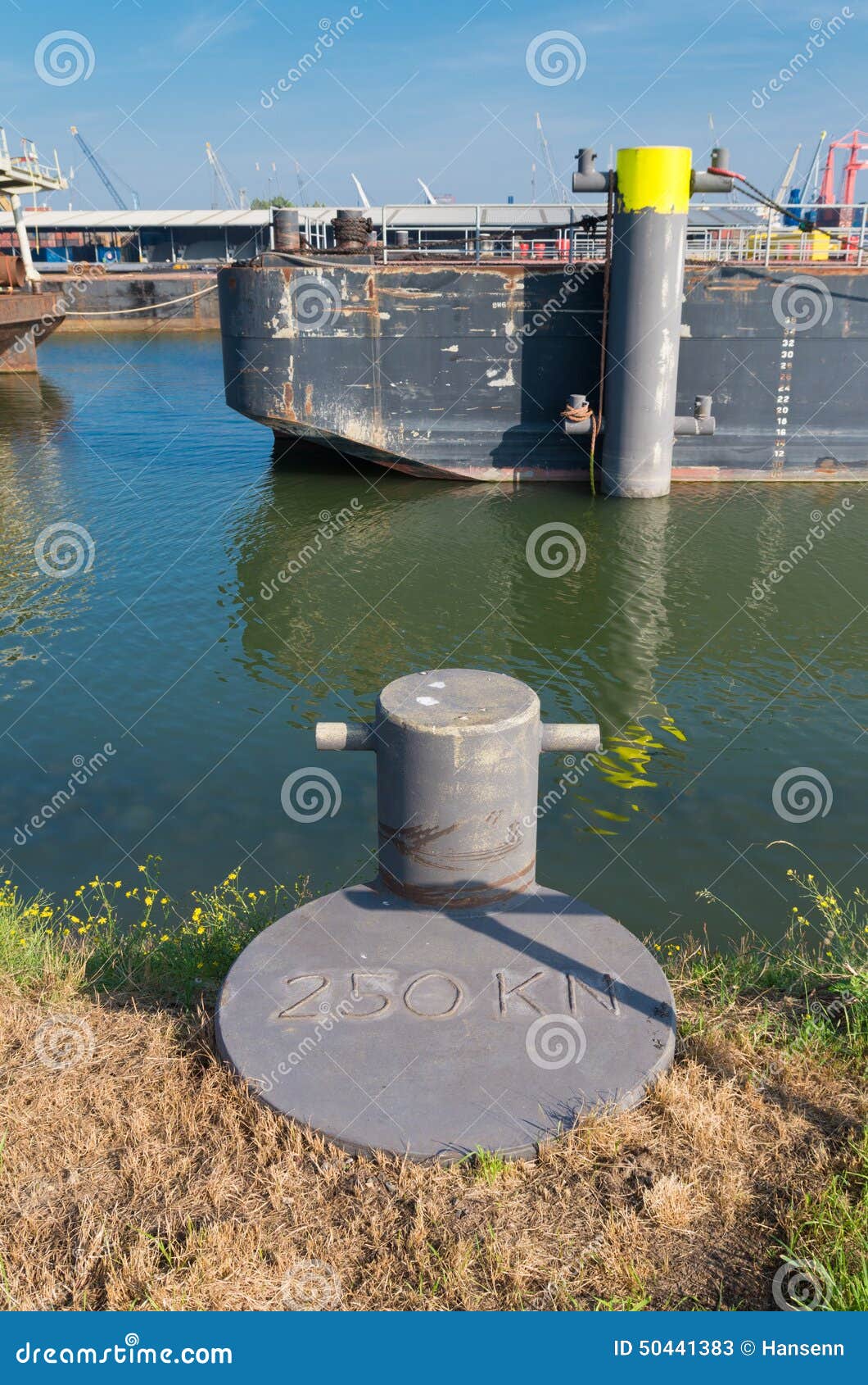 Bollard in harbor stock image. Image of dock, bollard - 50441383