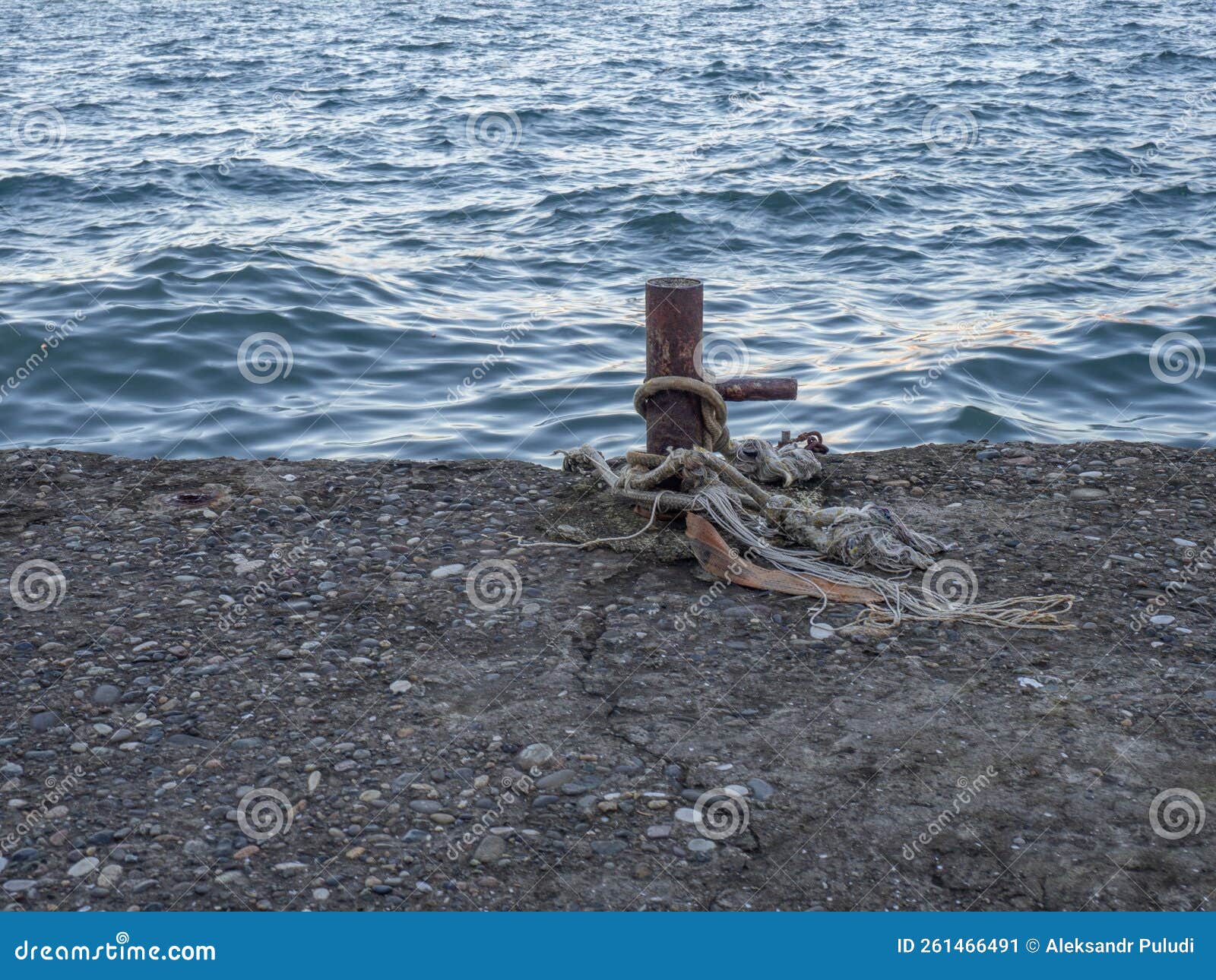 Bollard for Mooring. Place for Fixing the Ship. Mooring. Iron Posts ...