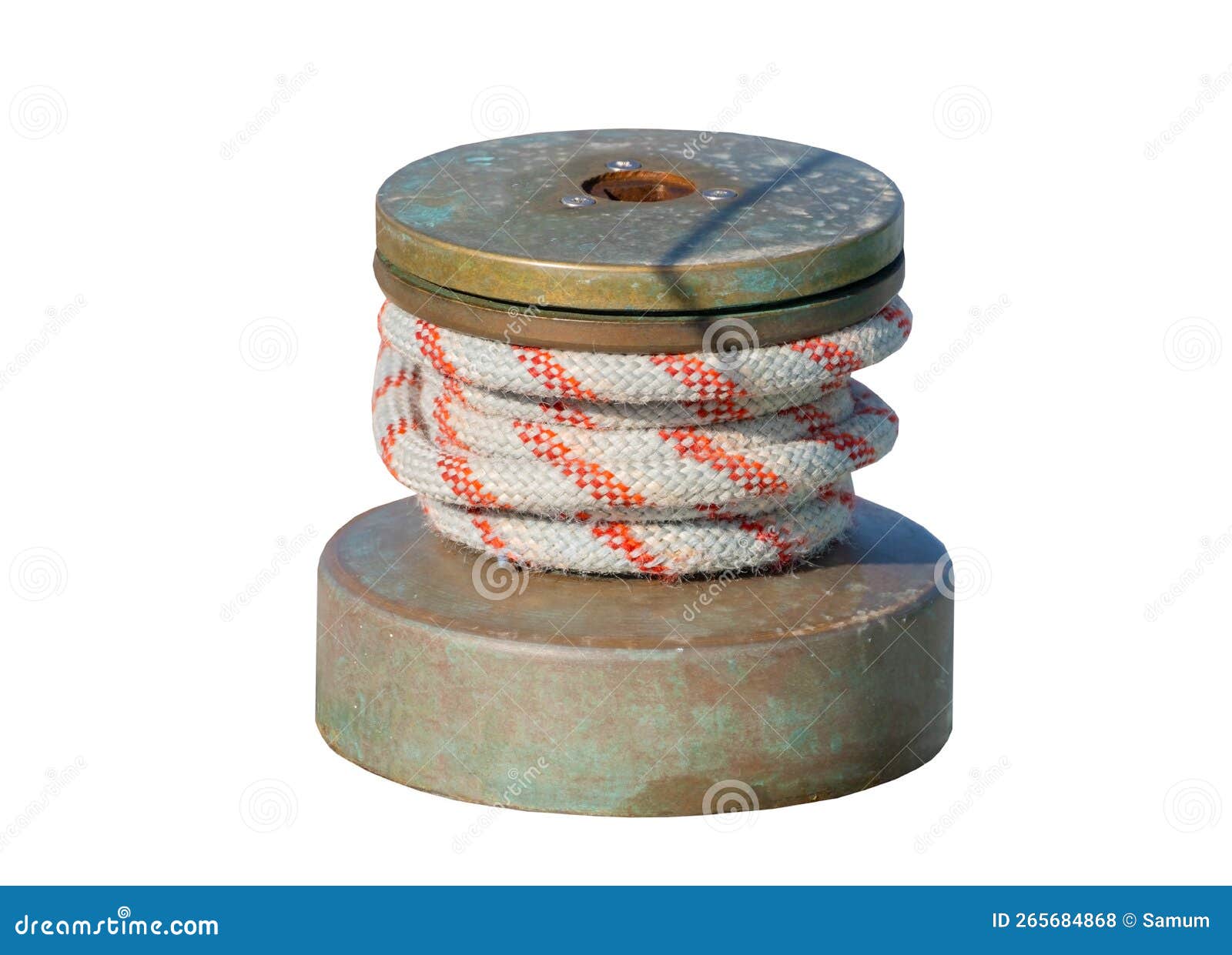 Bollard with rope stock photo. Image of object, cleat - 265684868
