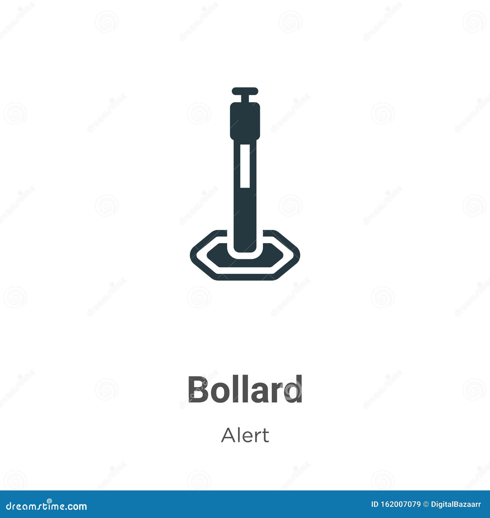 Bollard Vector Icon Isolated On Transparent Background, Bollard ...