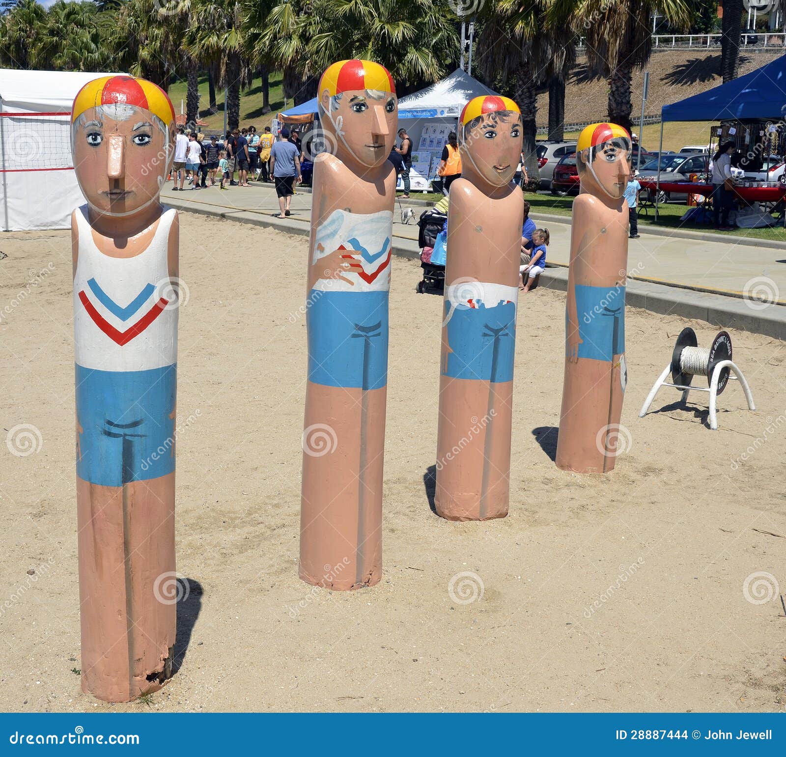 Bollards. editorial stock image. Image of lifeguards - 28887444
