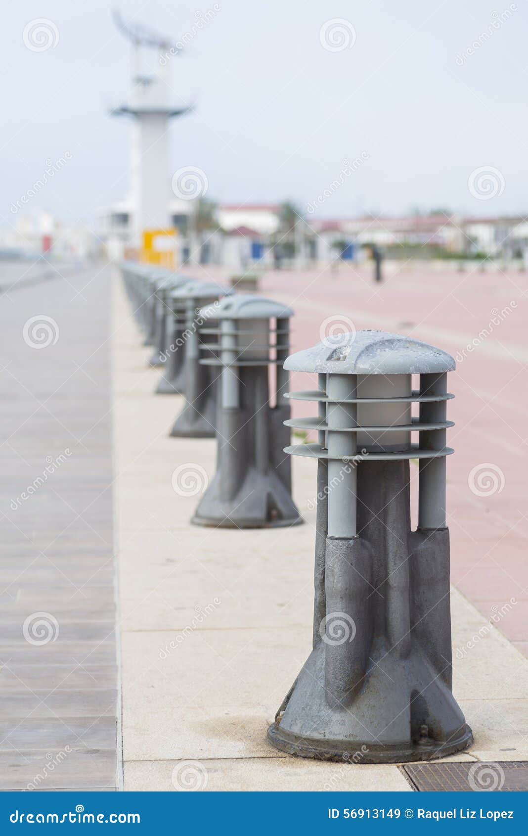 Bollards. stock image. Image of pivot, public, road, lamps - 56913149