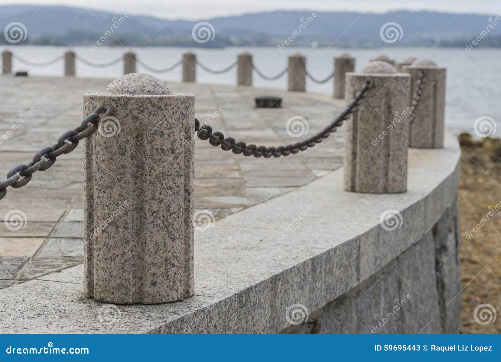 Bollards. stock image. Image of fence, stone, safety - 59695443