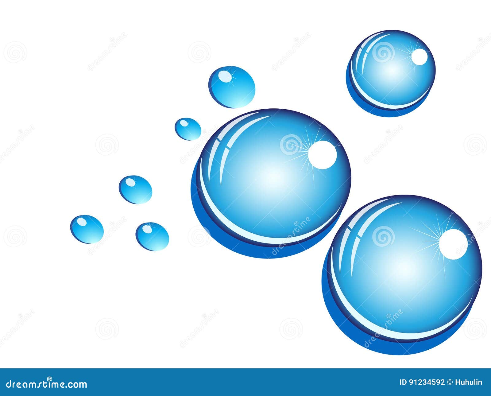 Bolle dell'acqua illustrazione vettoriale. Illustrazione di isolato ...