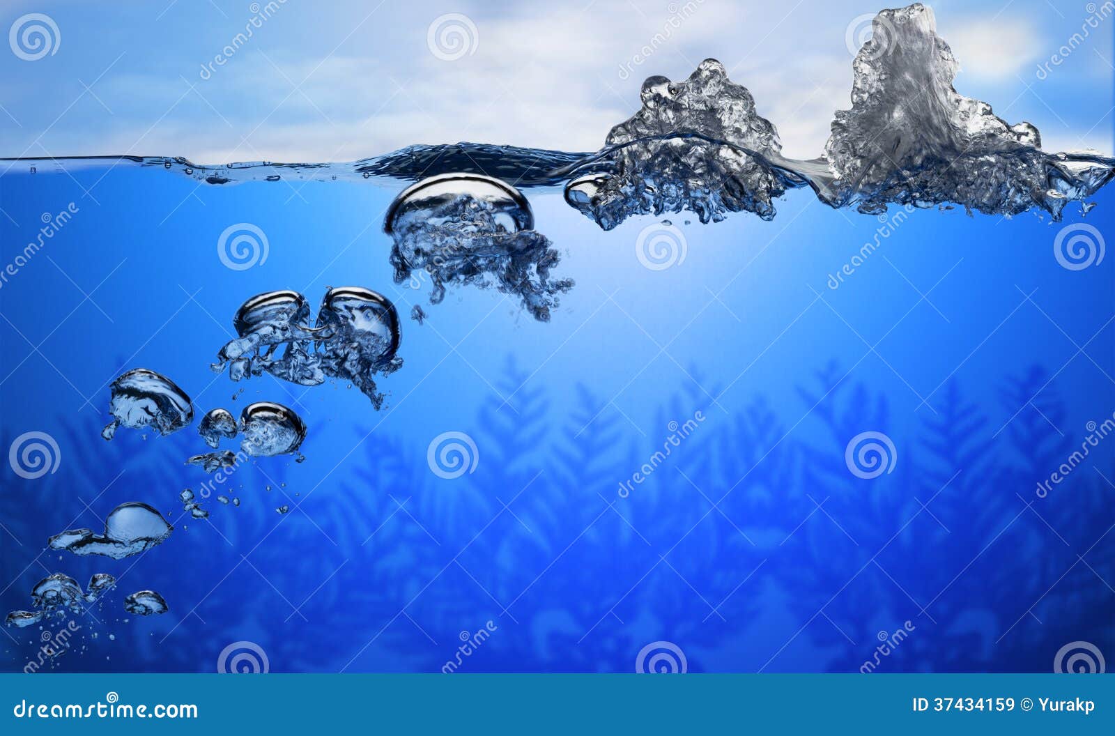 Bolle di aria e dell'acqua immagine stock. Immagine di goccia - 37434159