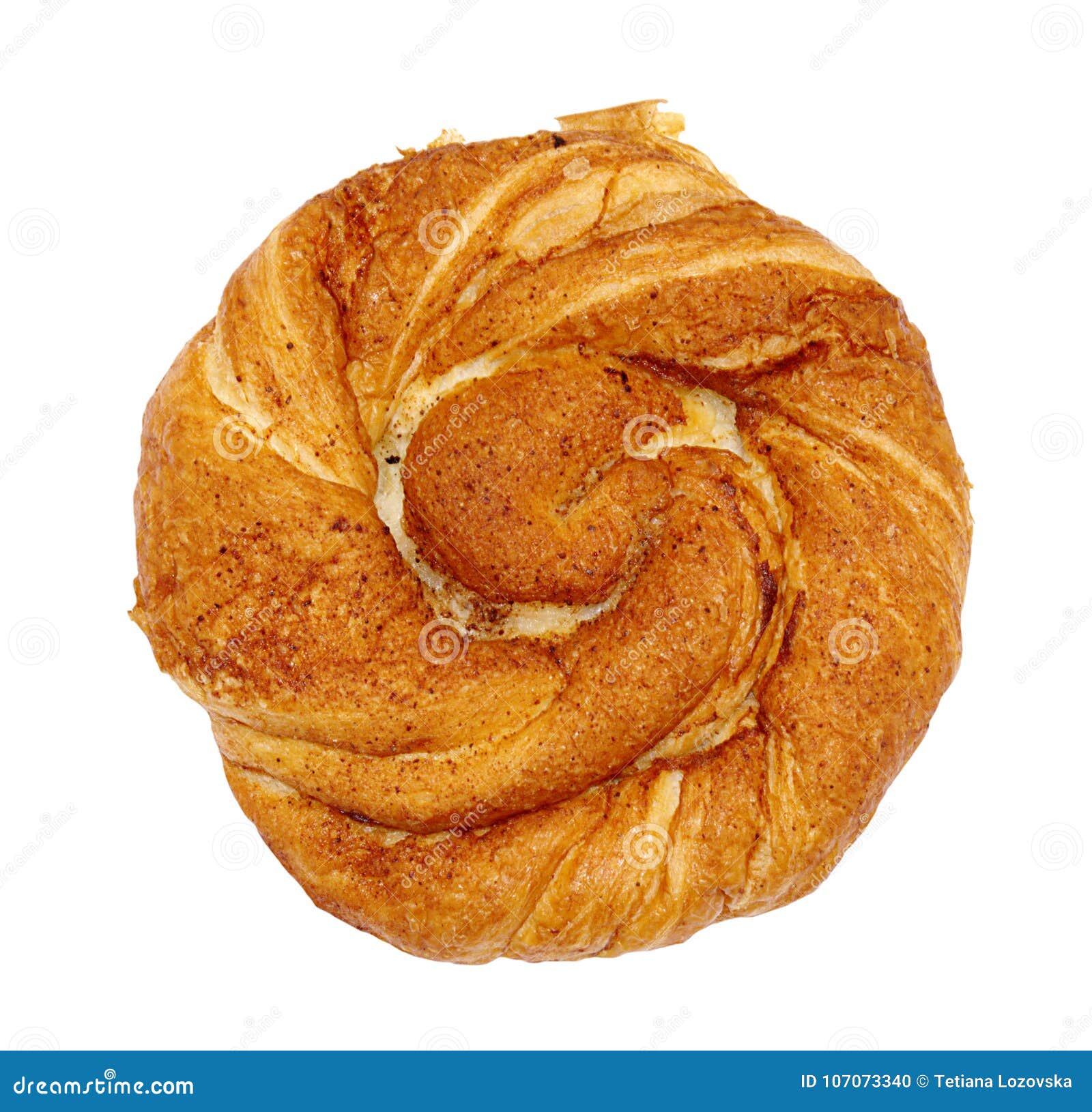 Bollo Aislado En El Fondo Blanco Foto de archivo - Imagen de cinamomo ...