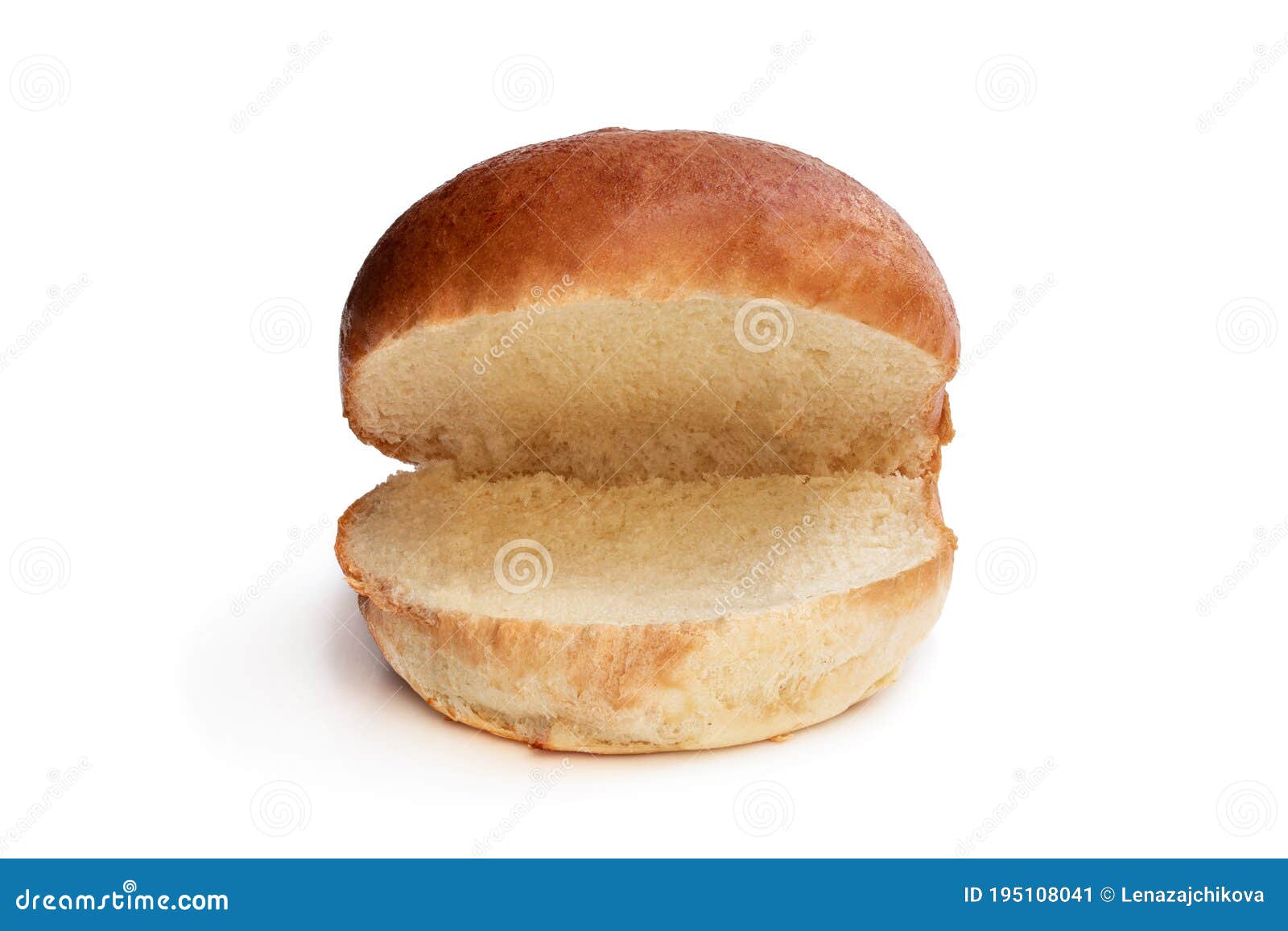 Bollo De Burguesa Simple Aislado En Blanco Imagen de archivo - Imagen ...