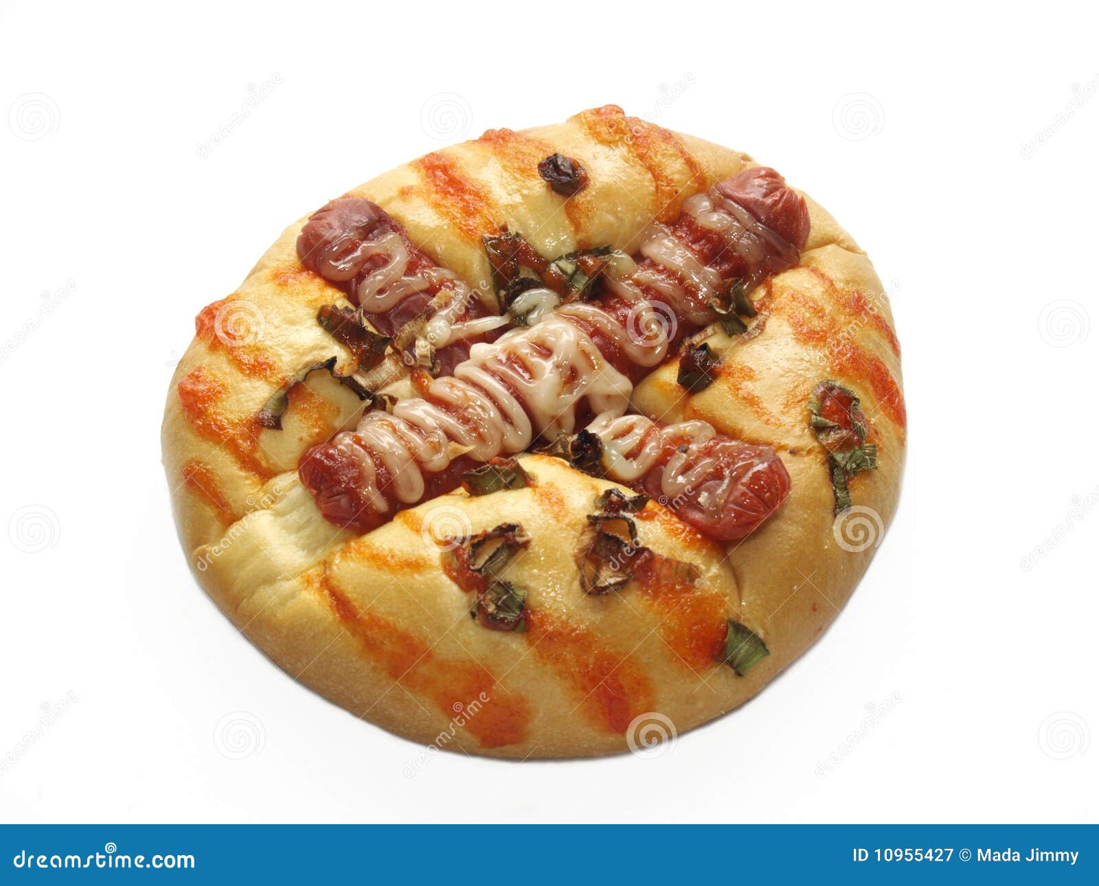 Bollo de la pizza imagen de archivo. Imagen de aislado - 10955427