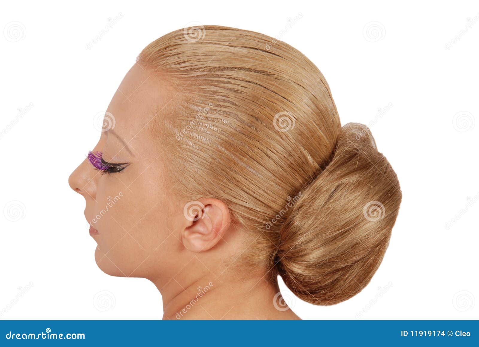 Bollo del pelo foto de archivo. Imagen de elegante, perfil - 11919174