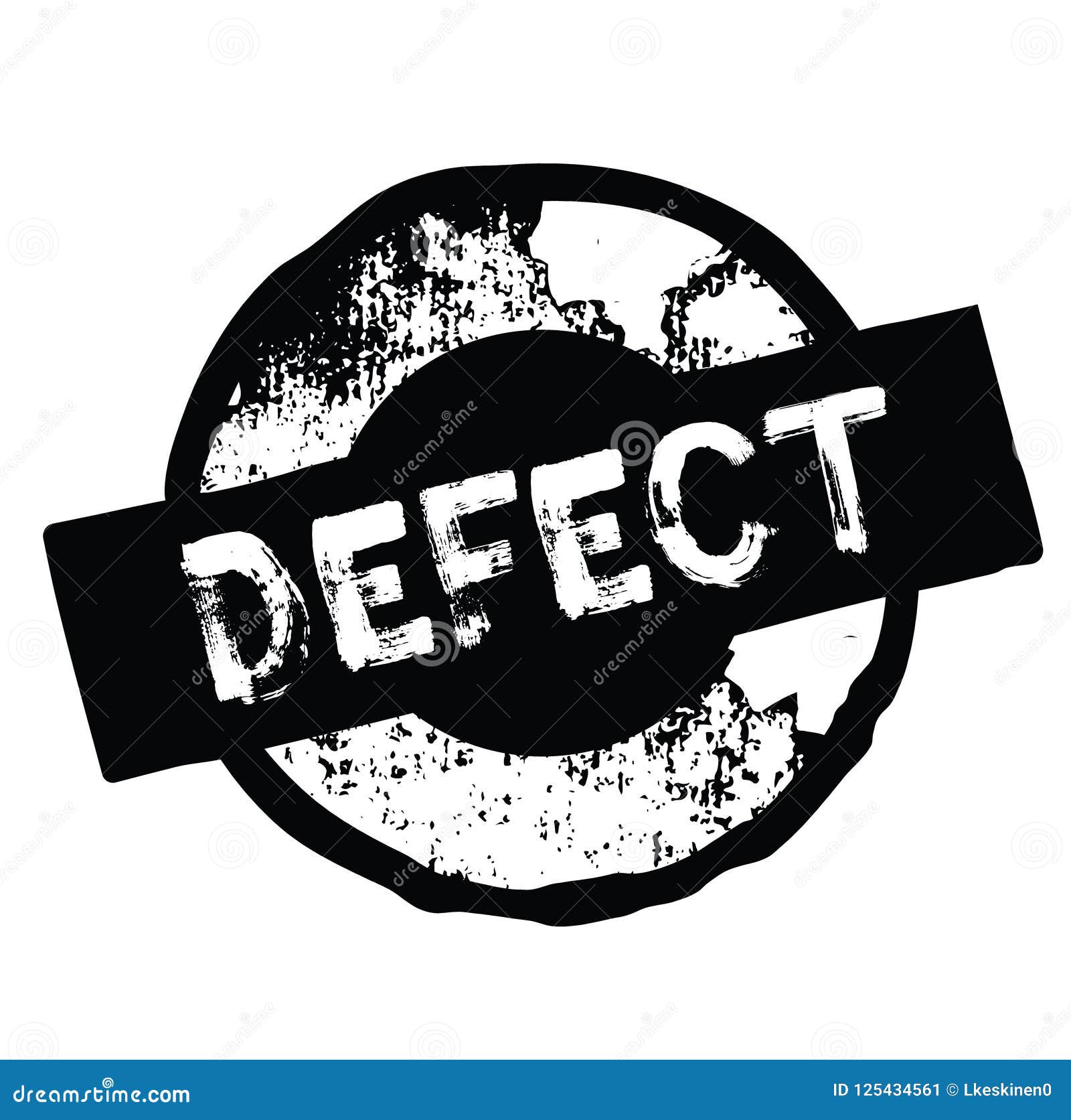 Bollo di difetto su bianco illustrazione vettoriale. Illustrazione di ...