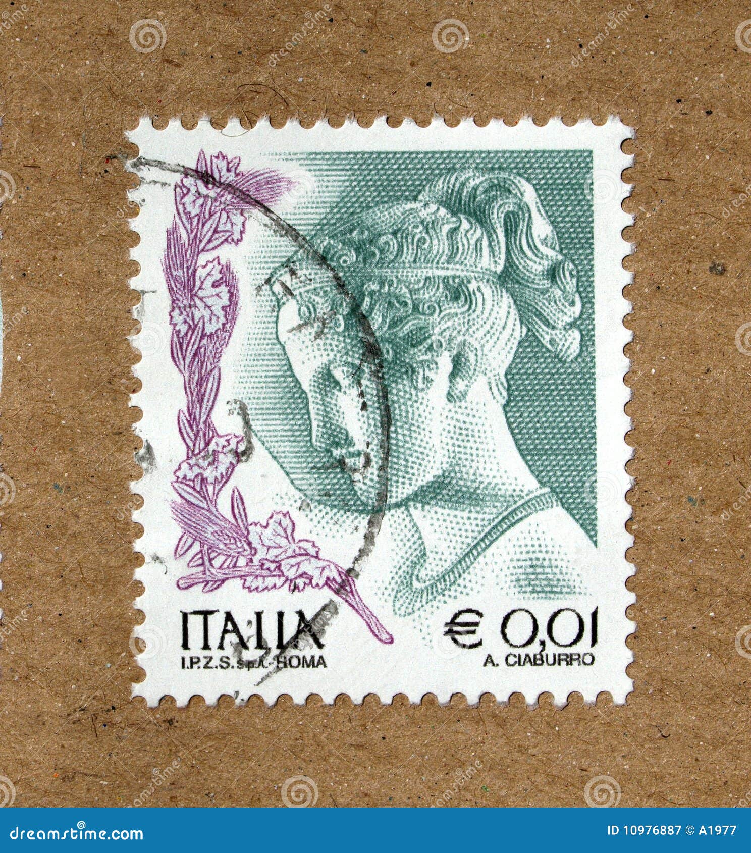 Bollo italiano fotografia editoriale. Immagine di corrispondenza - 10976887