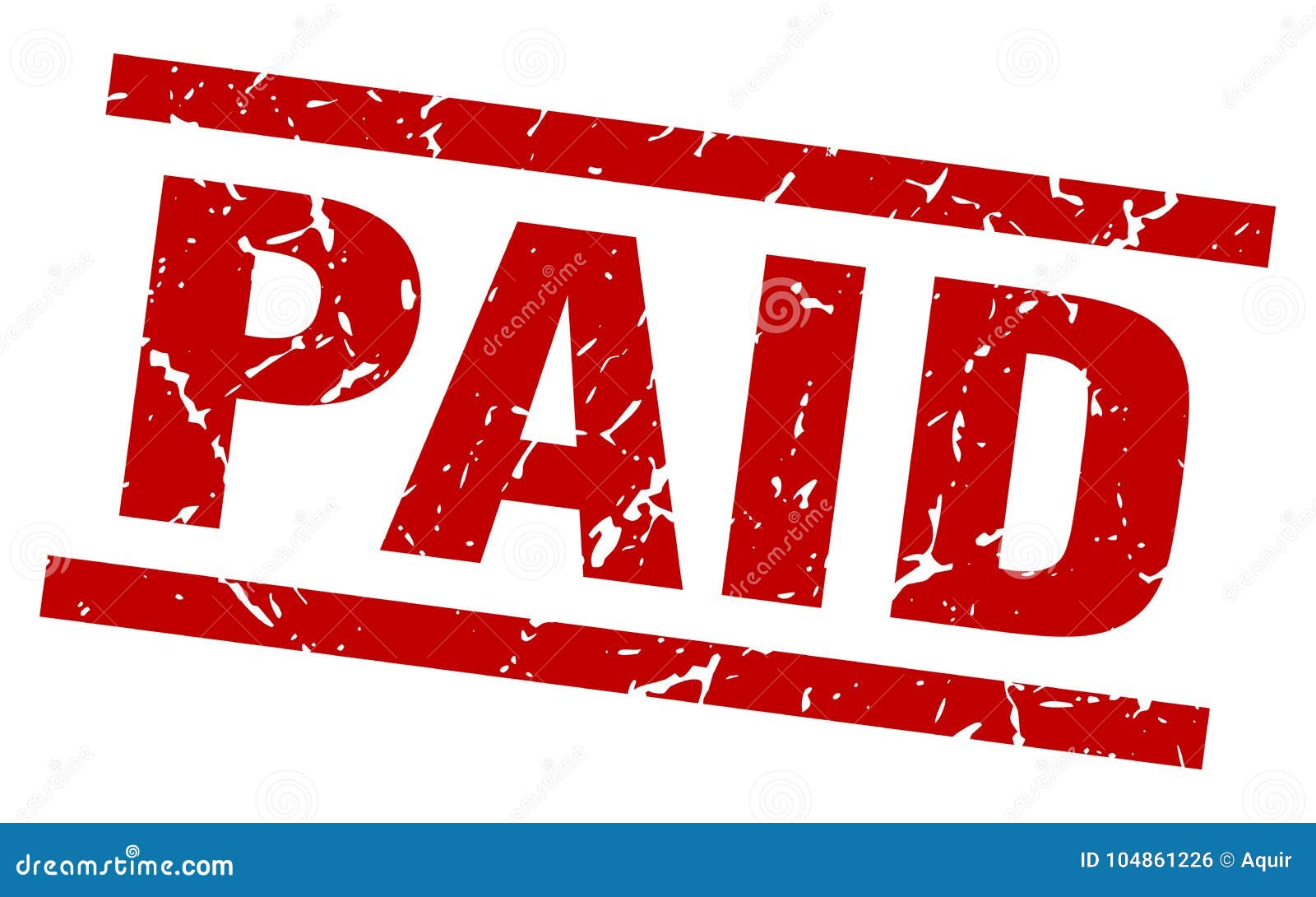 Bollo pagato illustrazione vettoriale. Illustrazione di insegna - 104861226