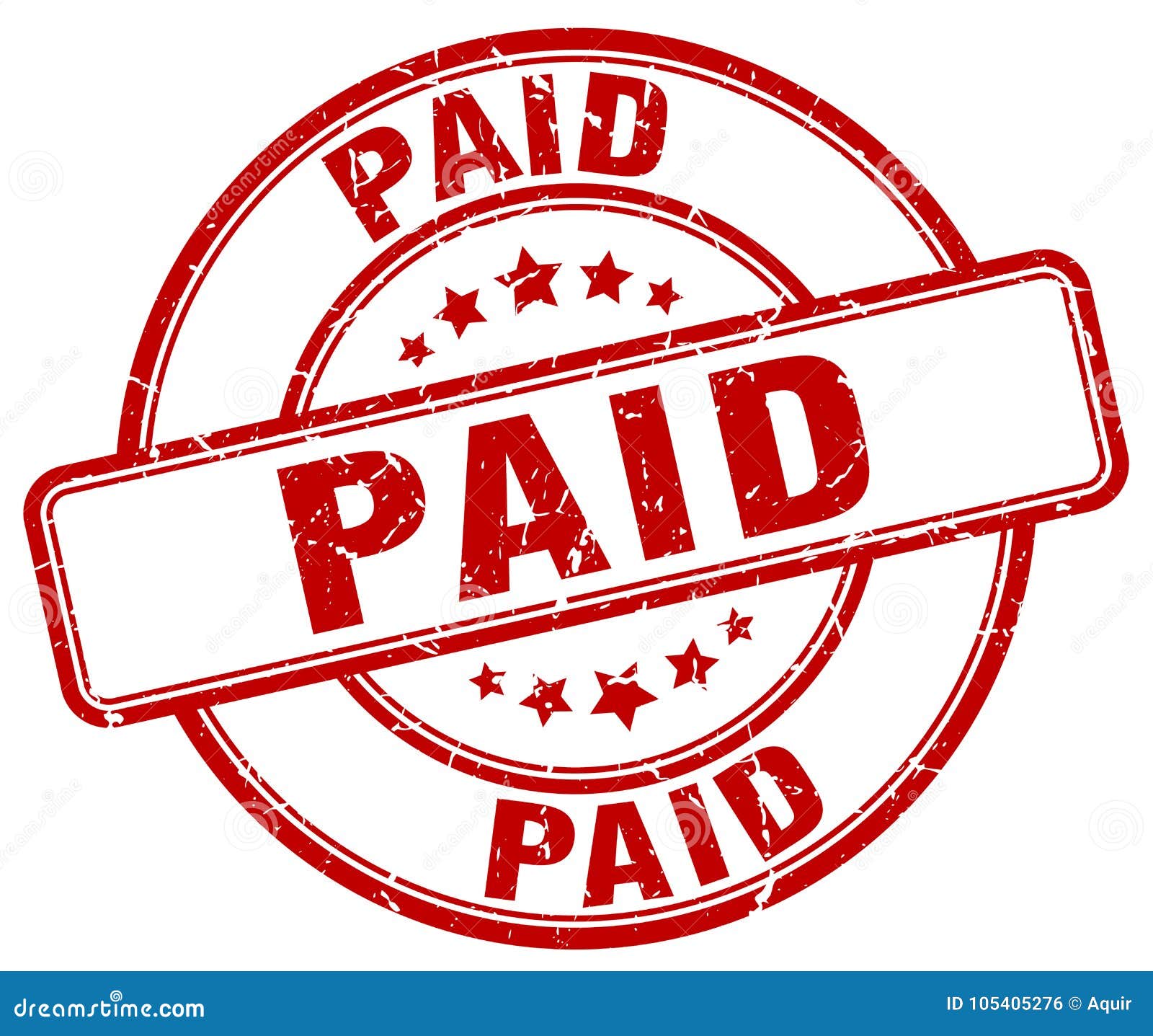 Bollo pagato illustrazione vettoriale. Illustrazione di guarnizione ...