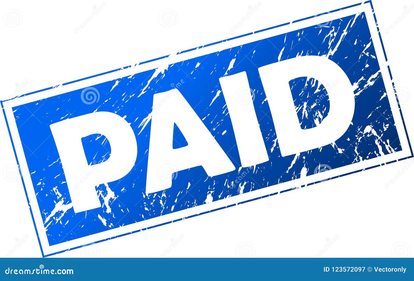 Bollo pagato illustrazione vettoriale. Illustrazione di disegno - 123572097