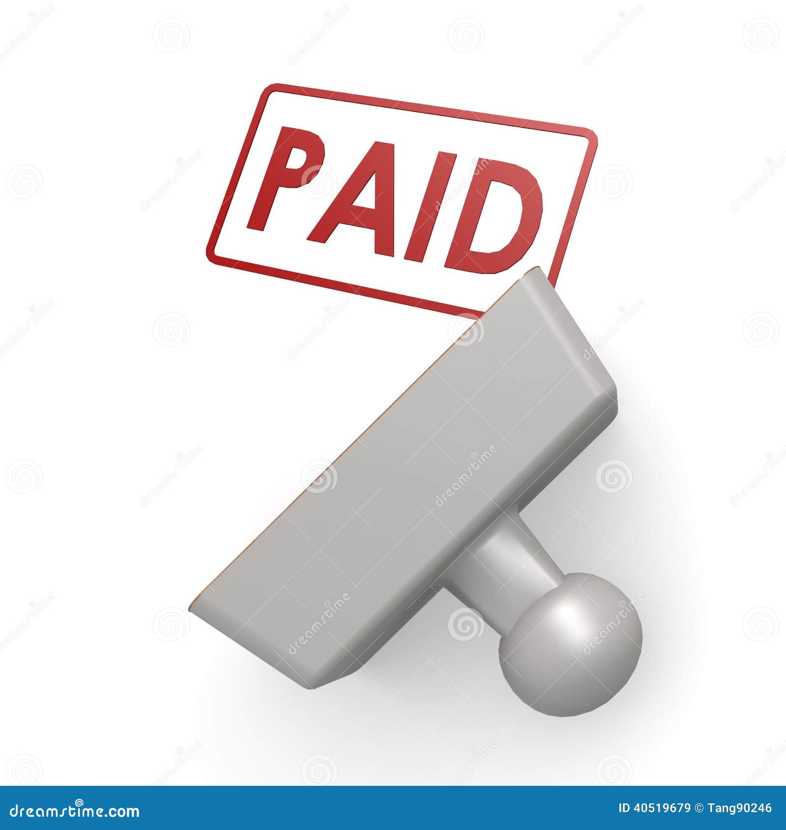 Bollo pagato illustrazione di stock. Illustrazione di pagato - 40519679