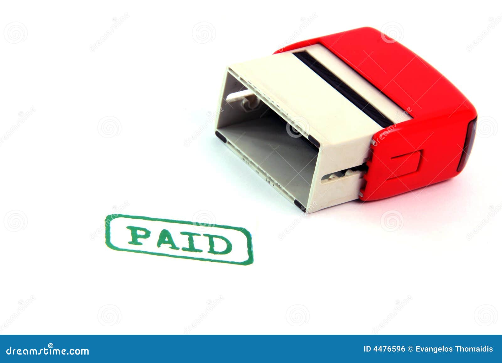 Bollo pagato fotografia stock. Immagine di segretaria - 4476596