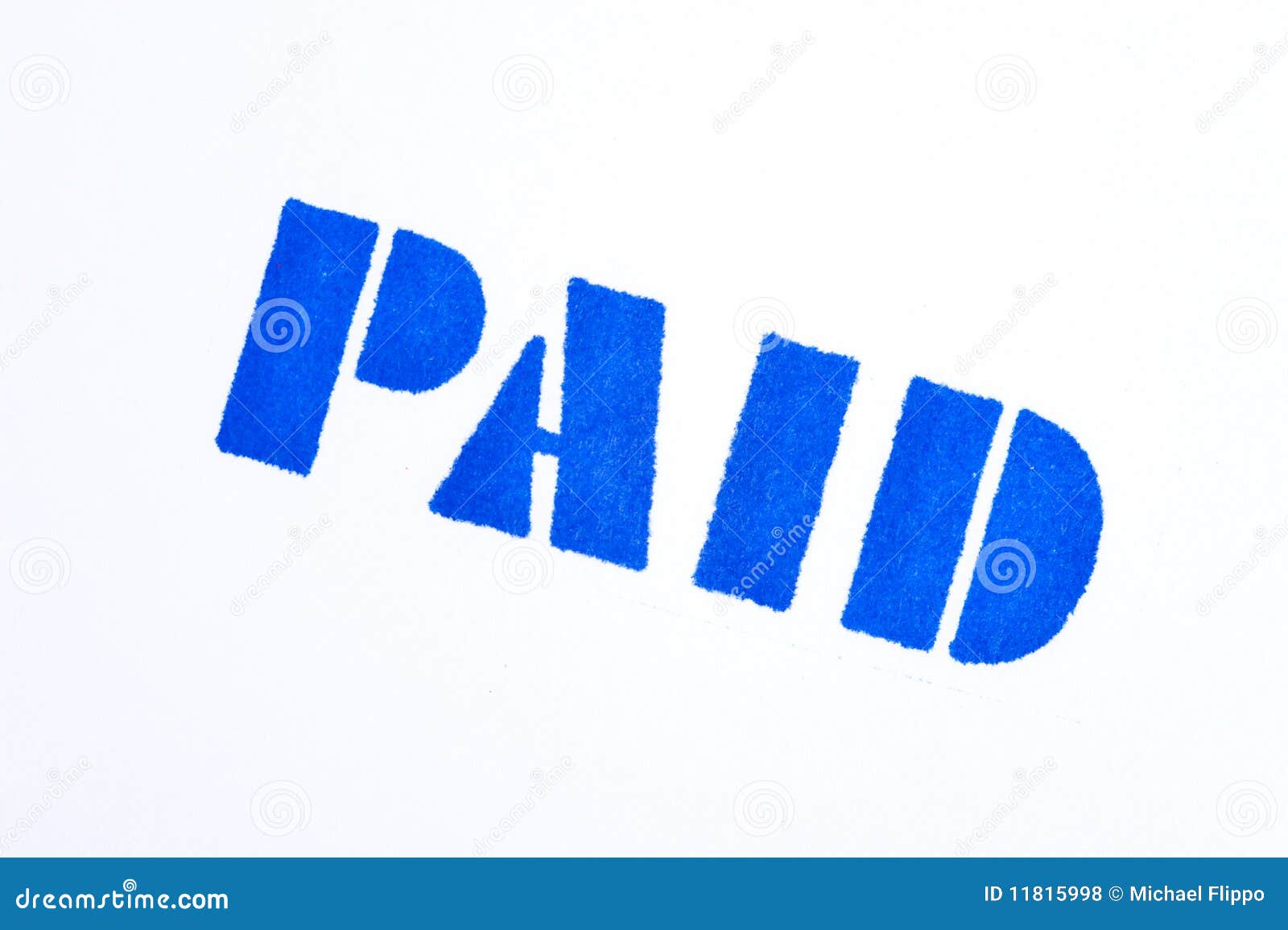 Bollo Pagato Azzurro Su Bianco Fotografia Stock - Immagine di gomma ...