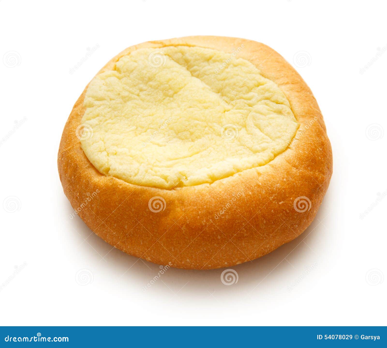 Bollo Redondo Del Postre De Crema Agria Imagen de archivo - Imagen de ...