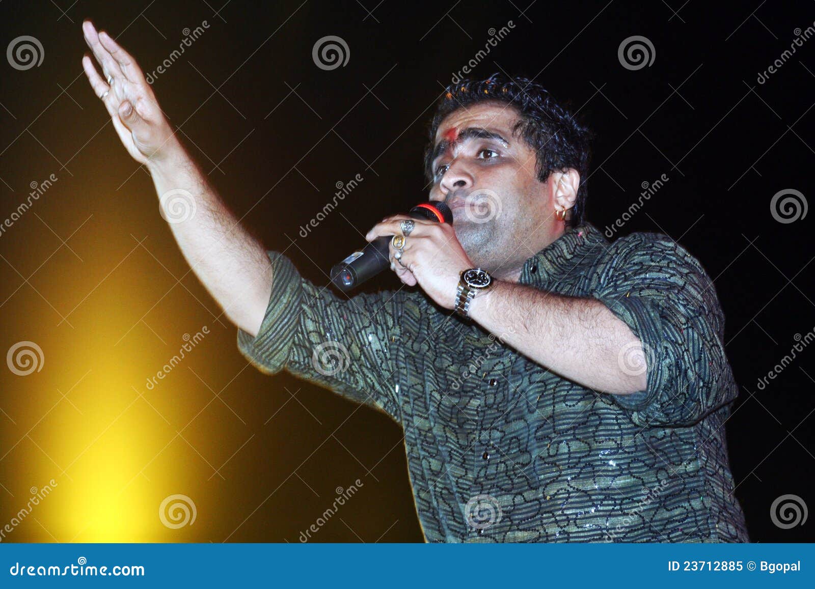 Bollywood playback singer editorial image. Image of microphone - 23712885