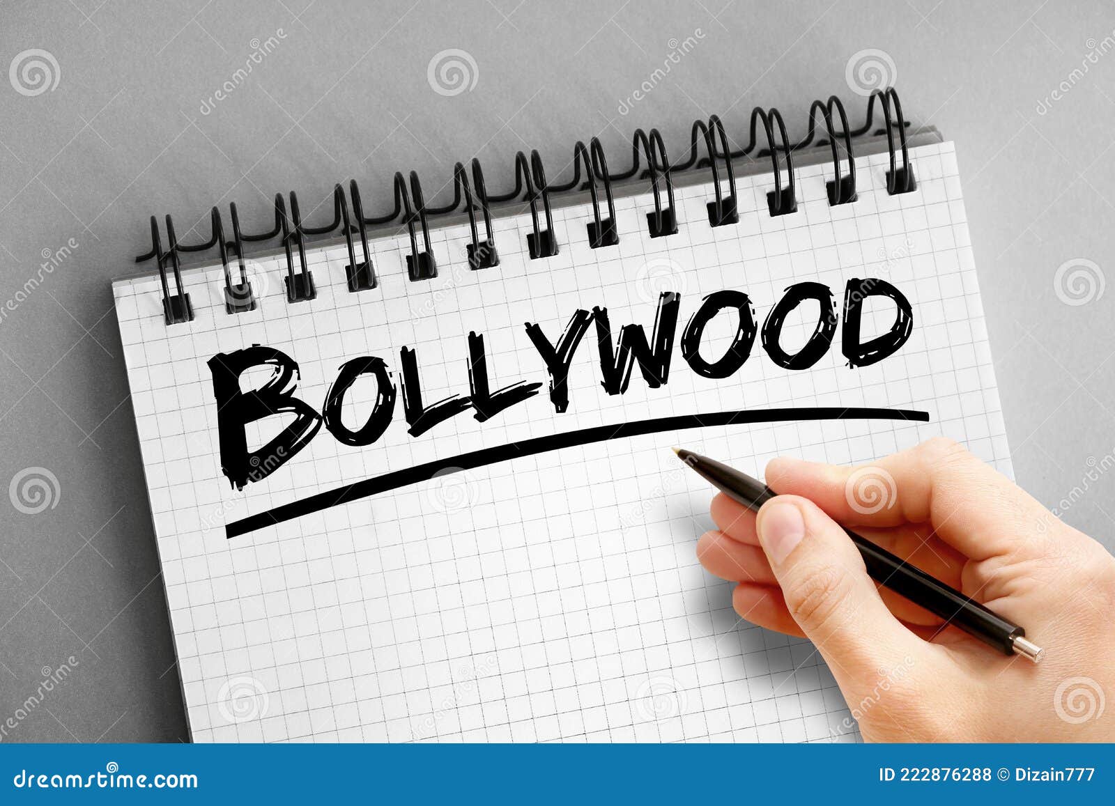 Bollywood Text on Notepad, Concept Background Stock Photo - Image of ...