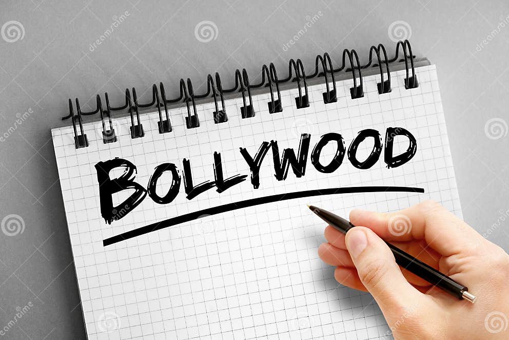 Bollywood Text on Notepad, Concept Background Stock Photo - Image of ...