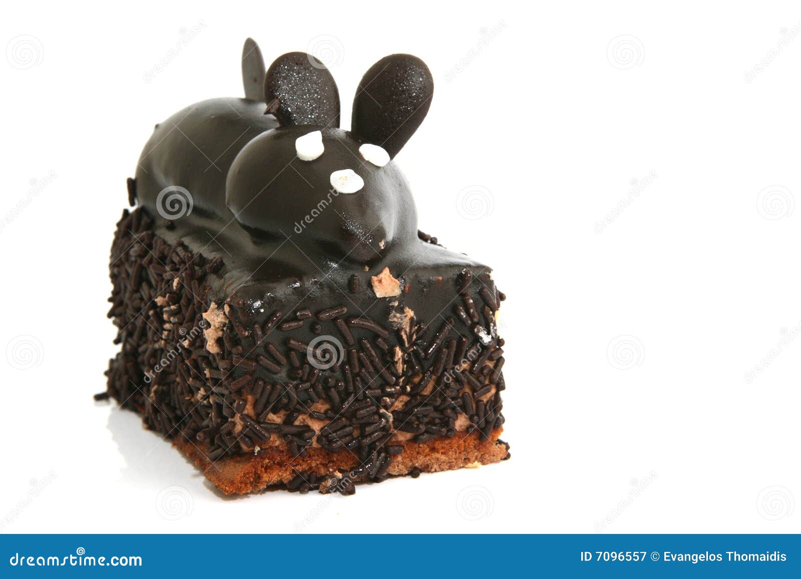 Bolo do rato do close up imagem de stock. Imagem de chocolate - 7096557