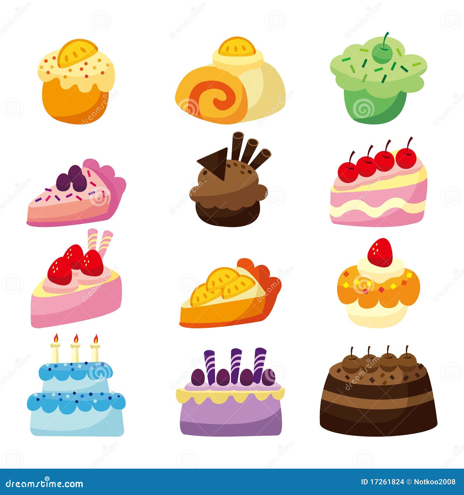 Bolo dos desenhos animados ilustração do vetor. Ilustração de partido ...