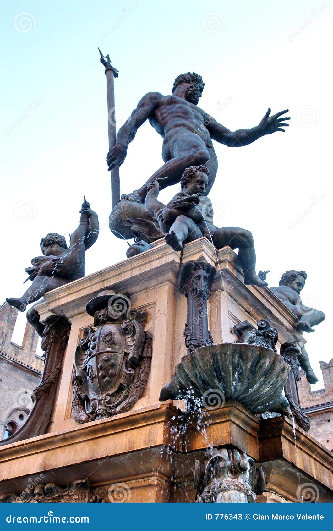 Bologna - Statue Von Neptun Stockbild - Bild von dreizack ...