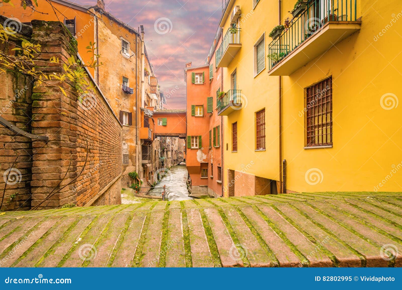 Culvert in Bologna stock image. Image of underground - 82802995