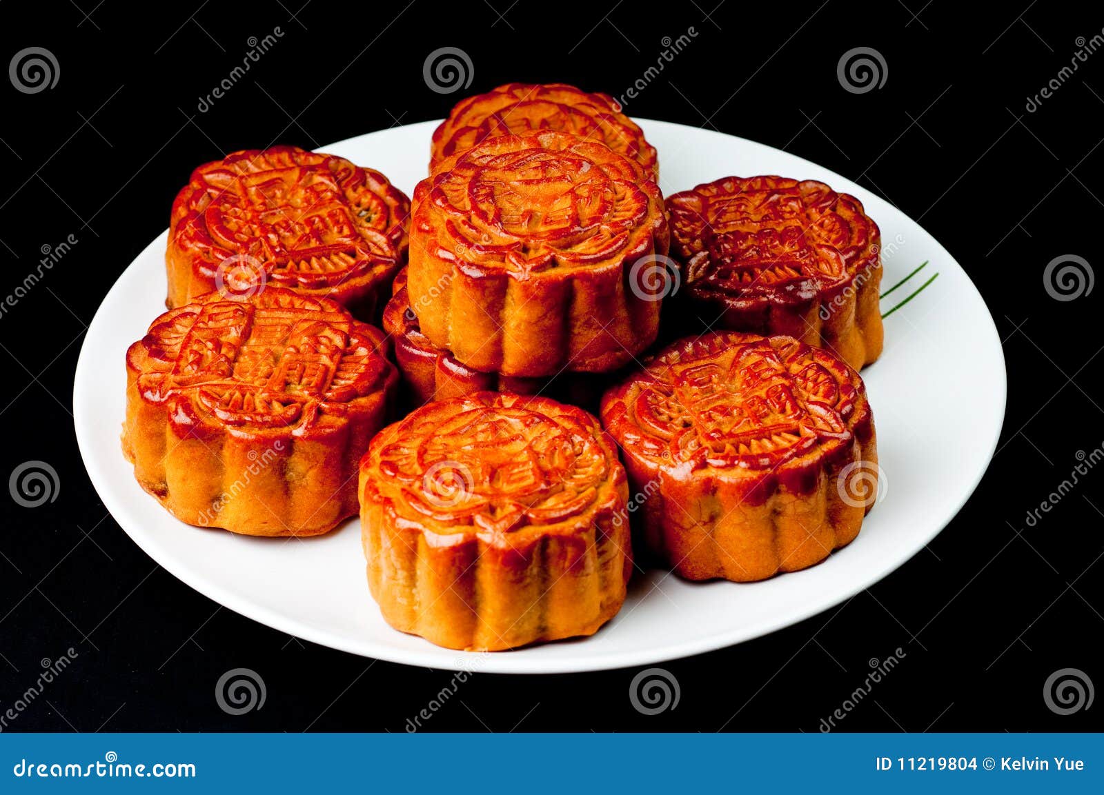 Bolos de lua chineses foto de stock. Imagem de doce, prato - 11219804