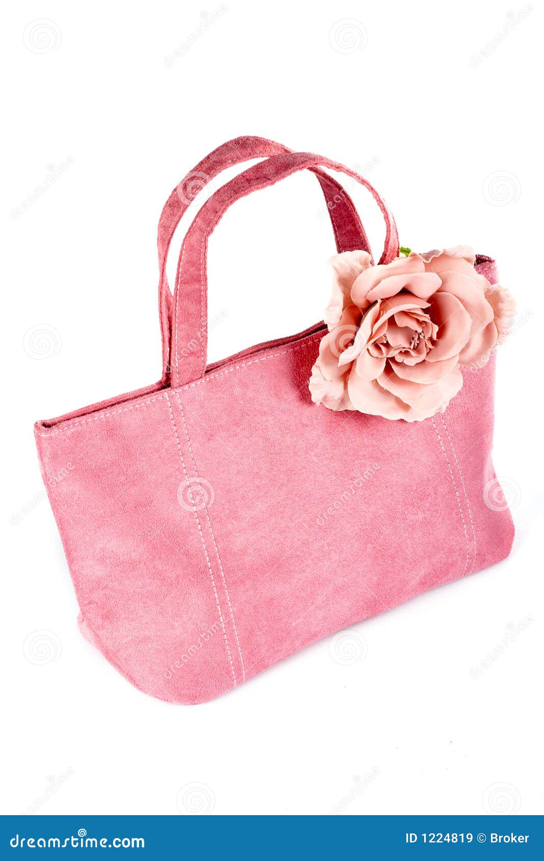 Bolsa cor-de-rosa imagem de stock. Imagem de senhora, supermercado ...