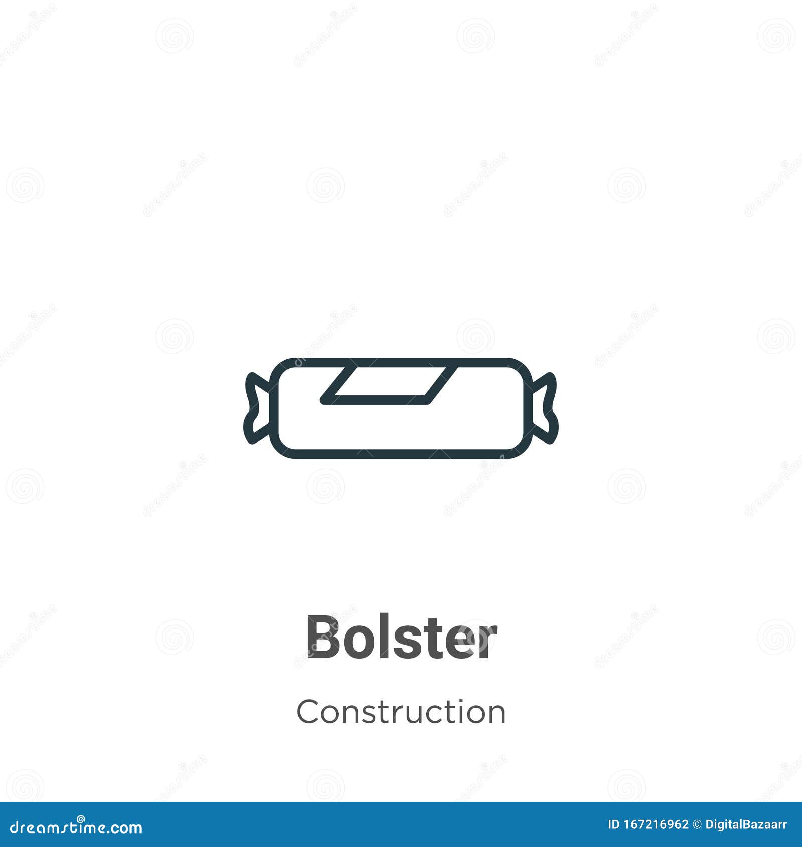 Bolster Outline Vector Icon. Thin Line Black Bolster Icon, Flat Vector Simple Element ...