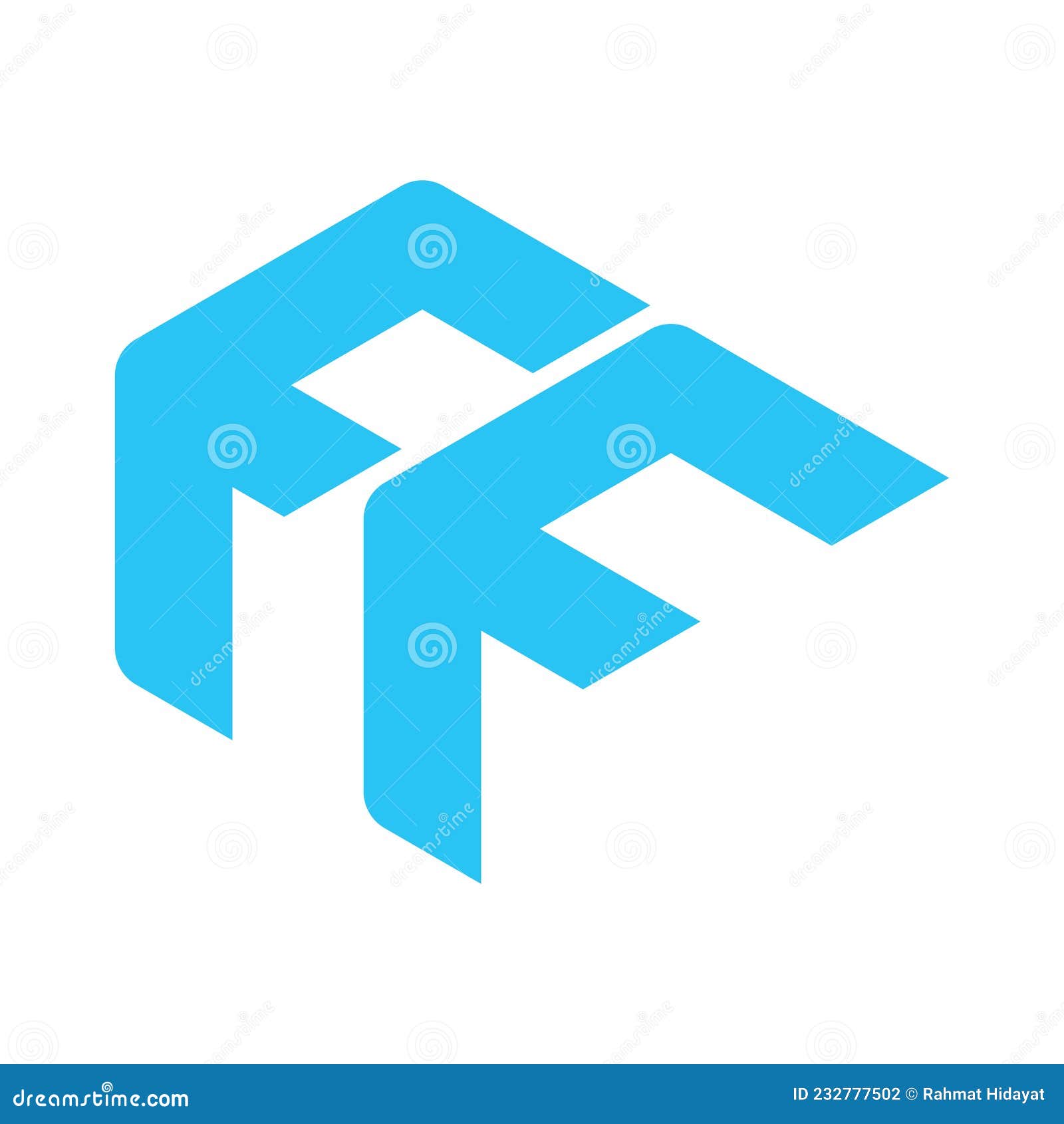 Logo or Icon Letter FF stock vector. Illustration of contiguous - 232777502