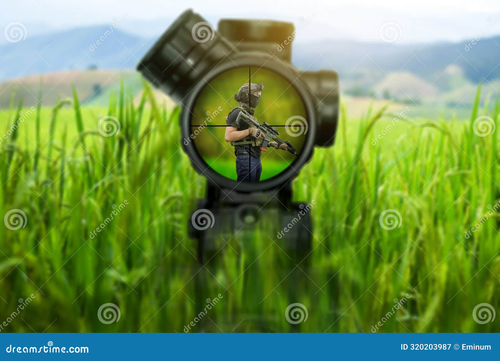 Bolt Action Sniper Rifle Aiming on Target at Shooting Range Stock Image ...
